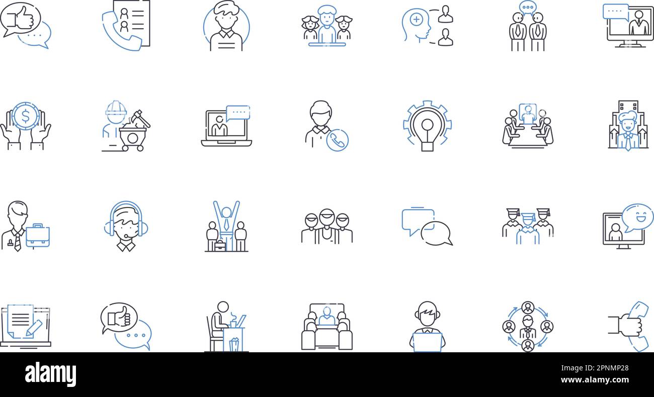 HR enhancement line icons collection. Streamlining, Automation ...