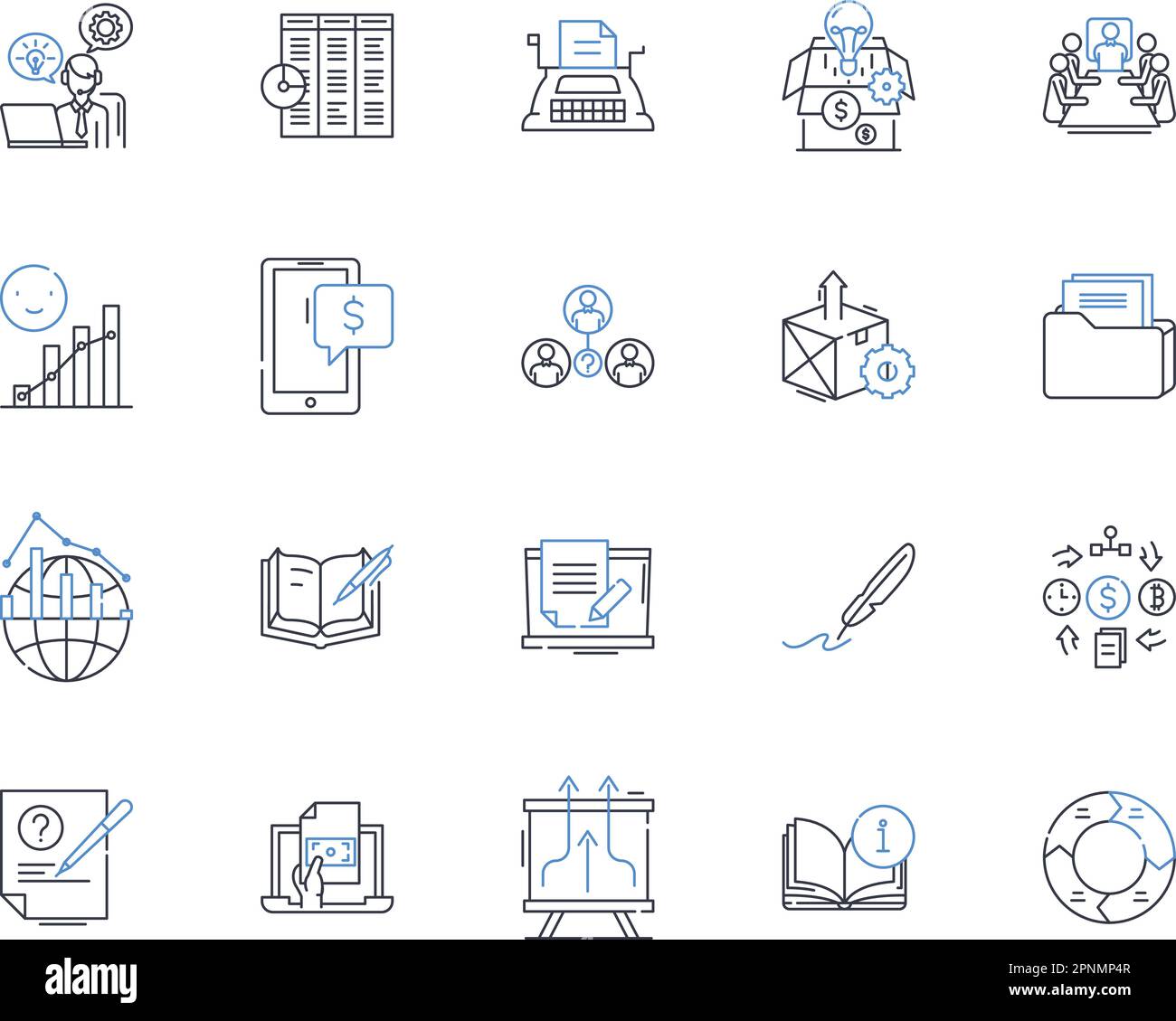Financial oversight line icons collection. Regulation, Compliance ...