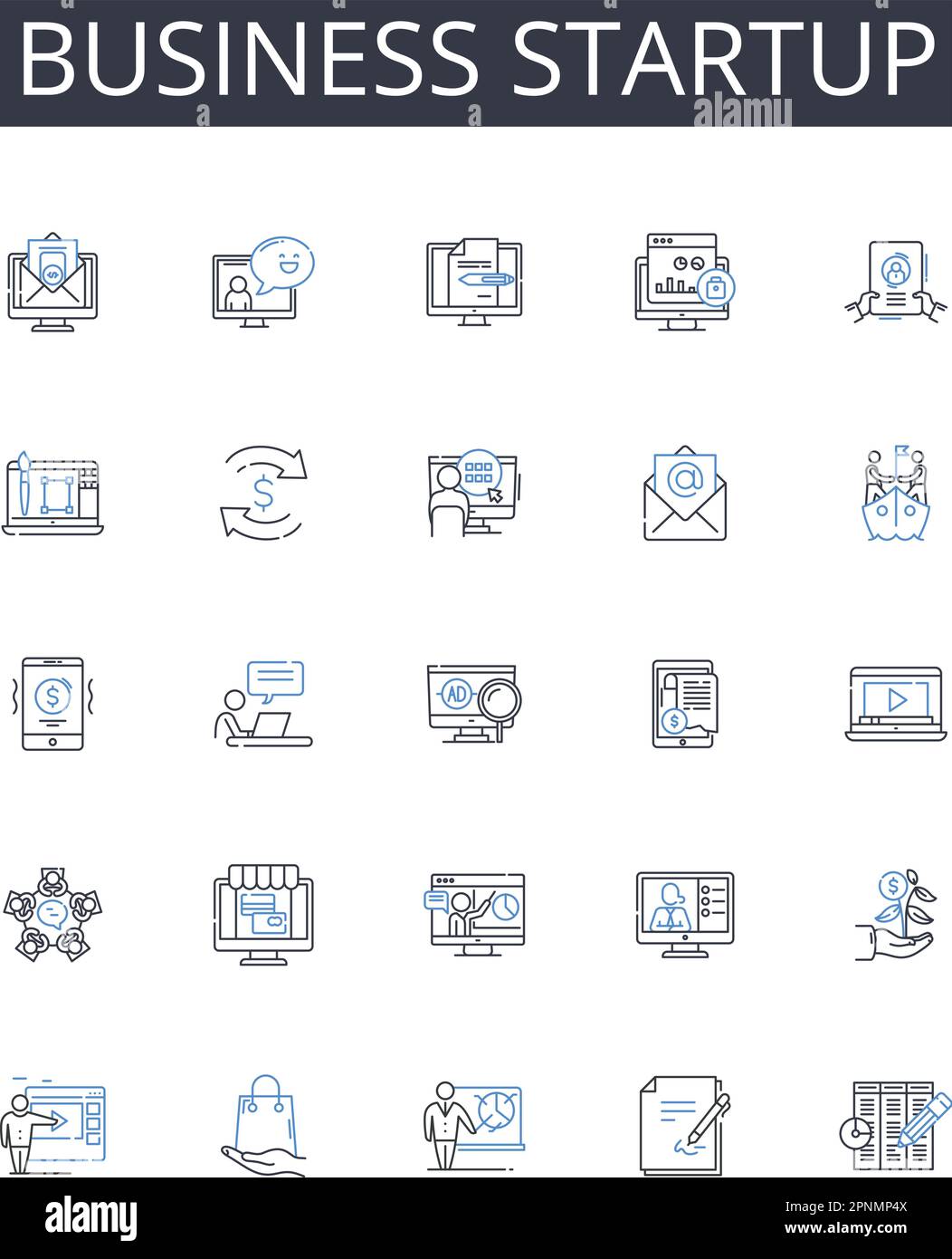 Business startup line icons collection. Entrepreneurial venture ... Business startup line icons collection. Entrepreneurial venture ...