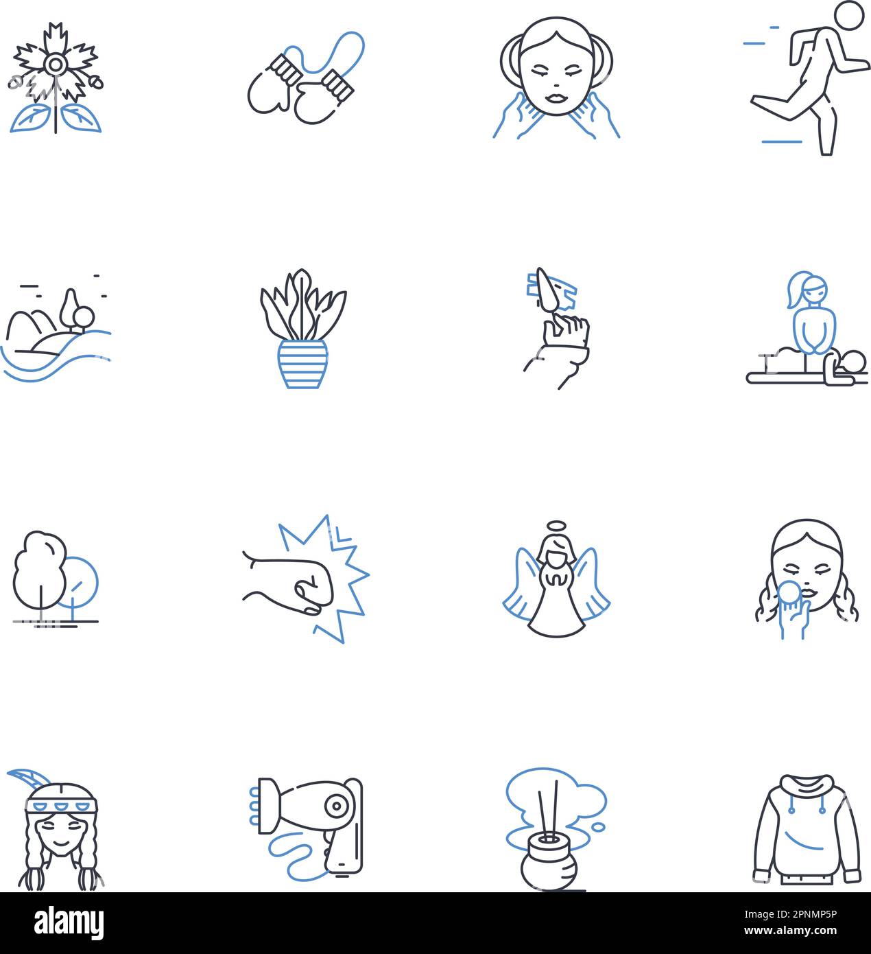 Nurturing care line icons collection. Comfort, Protection, Affection ...