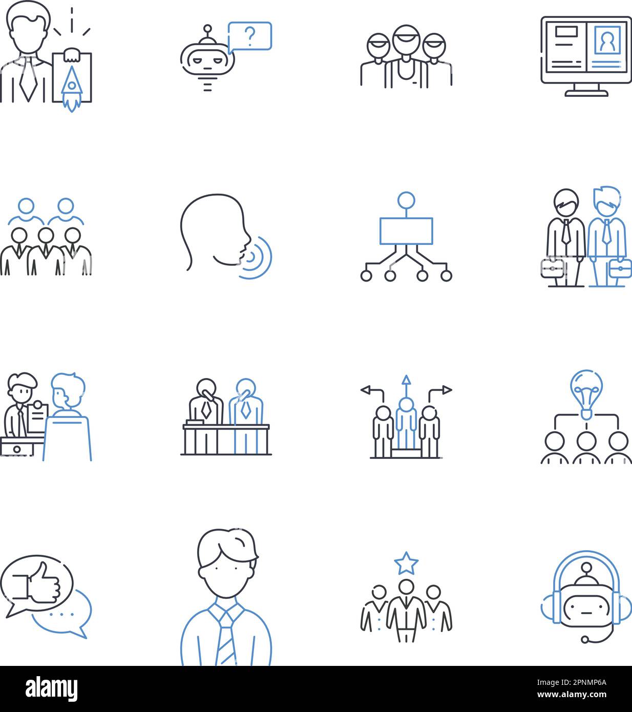 Career advancement line icons collection. Promotion, Skills, Nerking ...