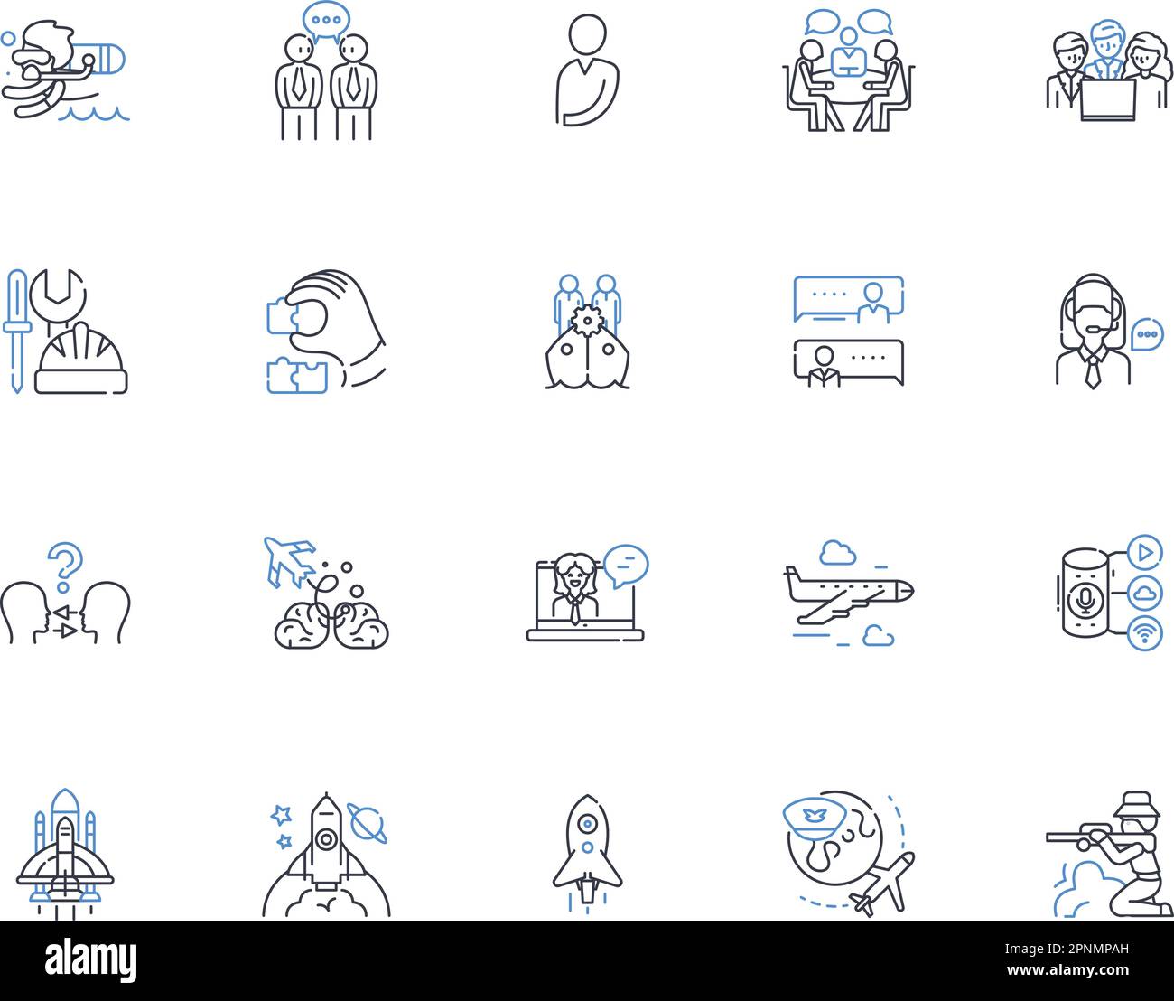 Kayaking line icons collection. Paddle, Rapids, Spray, Adventure, Glide ...