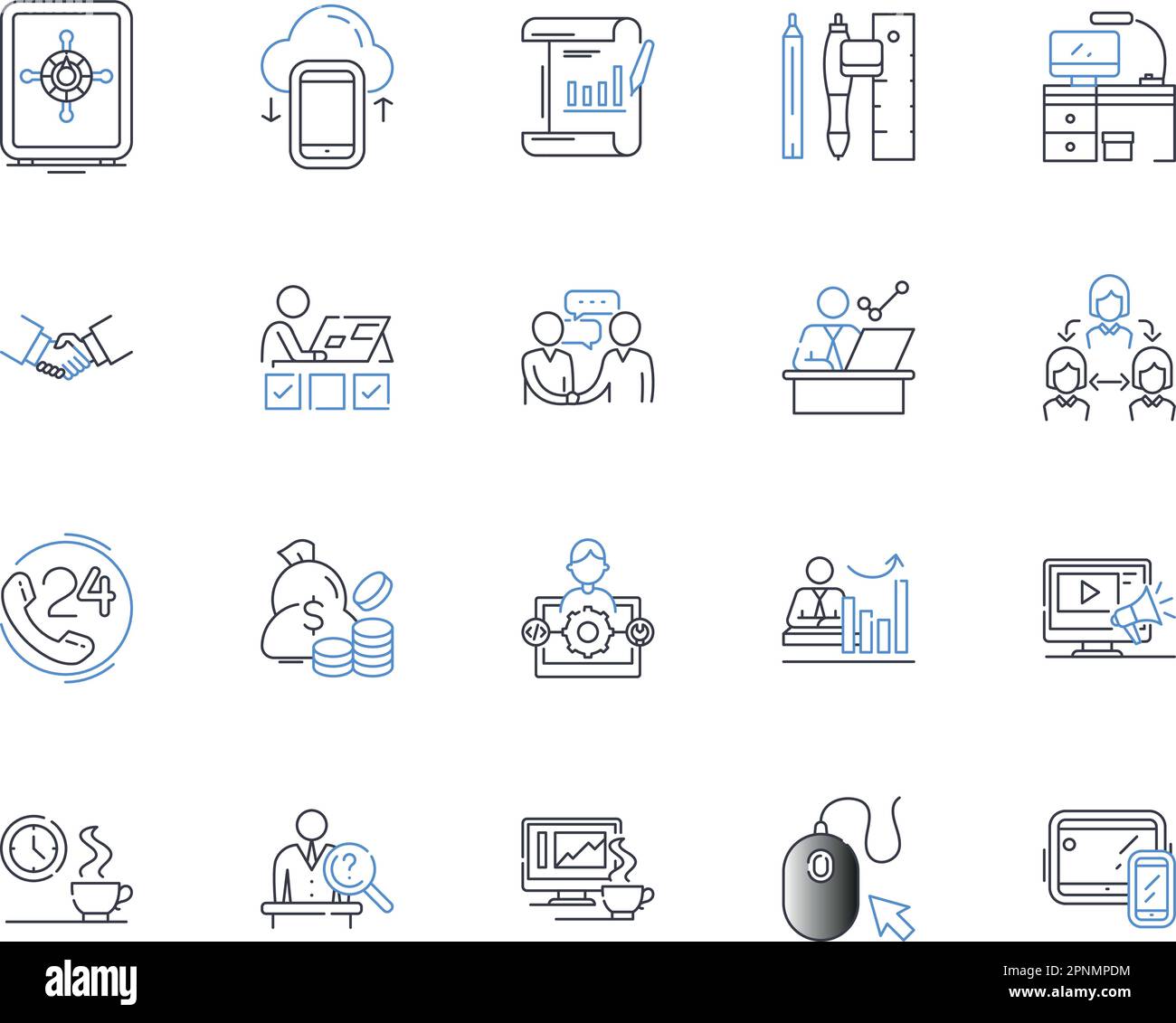 Trust foundation line icons collection. Integrity, Hsty, Reliability ...