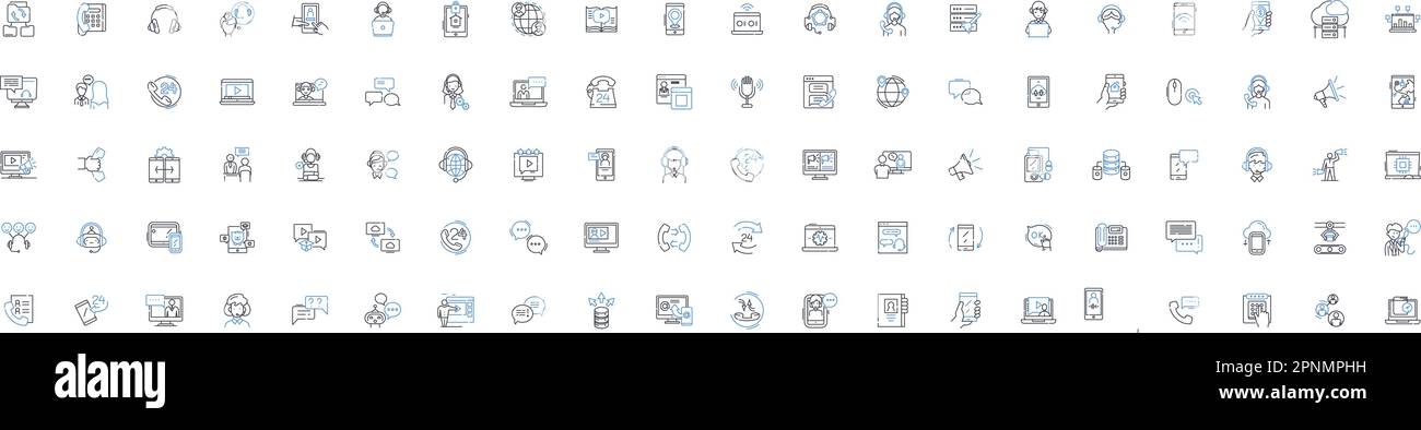 Information technology line icons collection. Cyberspace, Coding ... Information technology line icons collection. Cyberspace, Coding ...