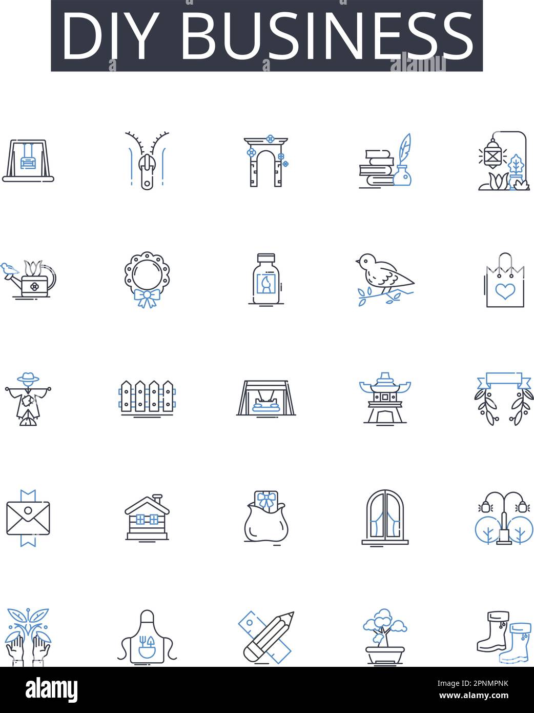 Diy business line icons collection. Hospitality, Assistance ...