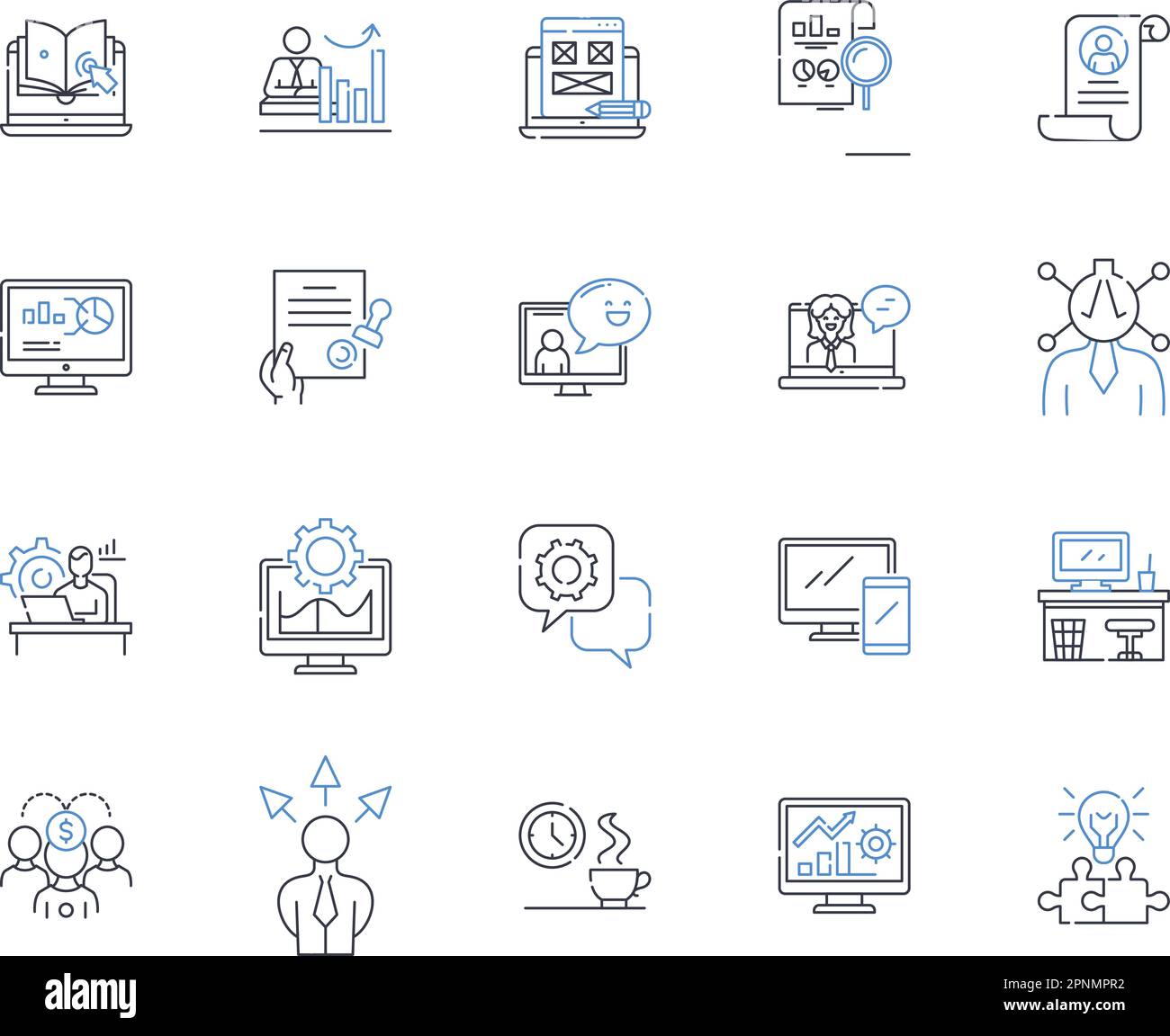 Productive business line icons collection. Efficiency, Organization ... Productive business line icons collection. Efficiency, Organization ...
