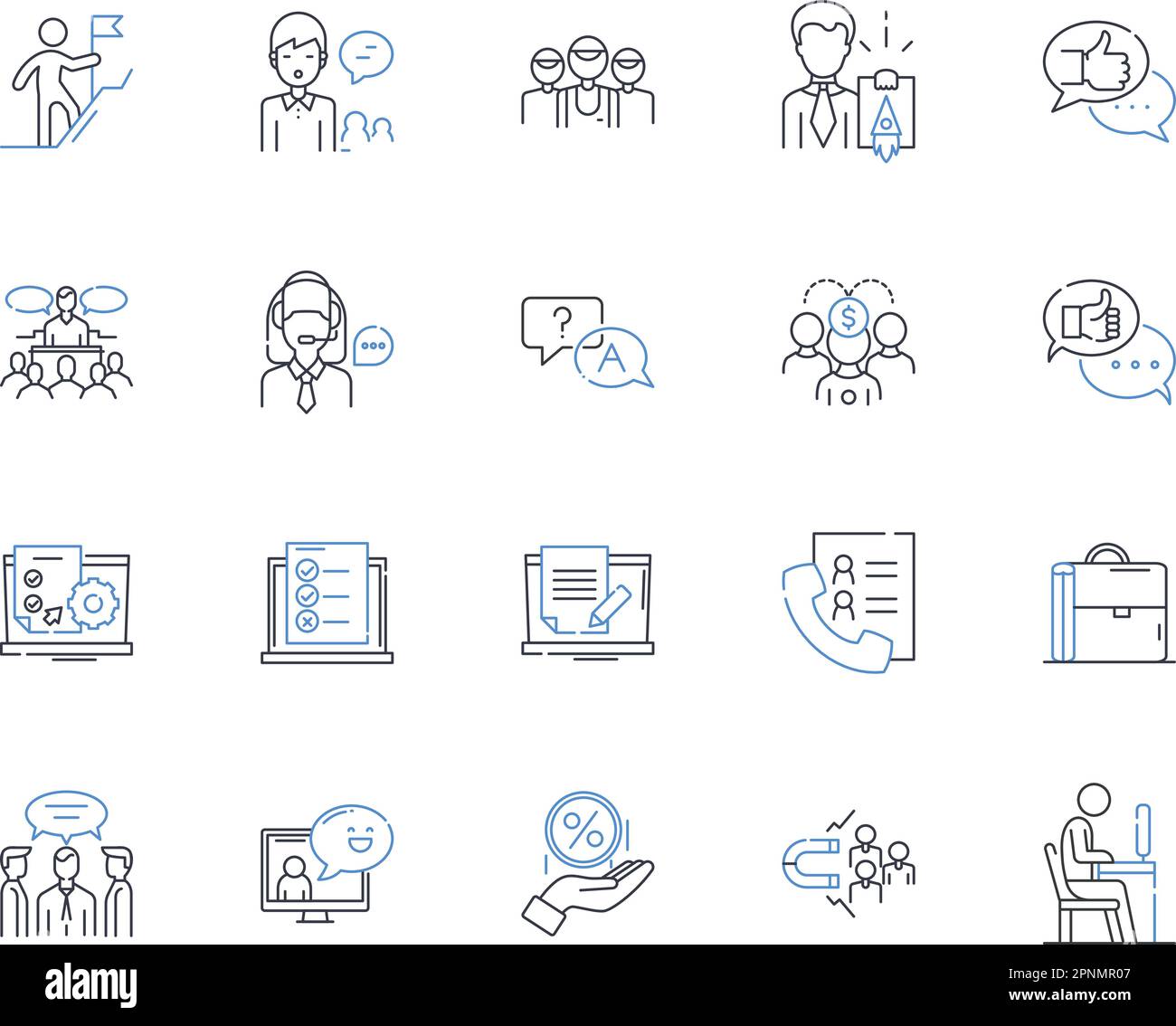 Aptitude refinement line icons collection. Adaptability, Comprehension ...
