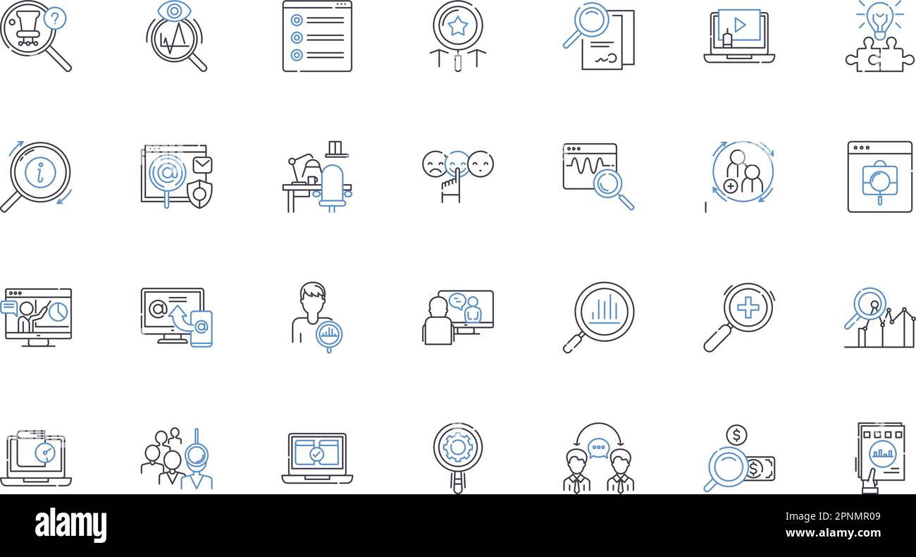 Exploration line icons collection. Adventure, Discovery, Expedition ...