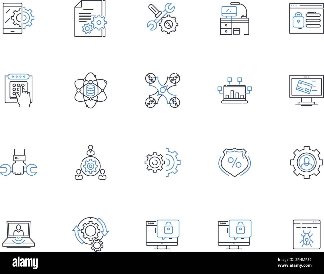 Router line icons collection. Nerk, Modem, Wifi, Internet, Ethernet ... Router line icons collection. Nerk, Modem, Wifi, Internet, Ethernet ...