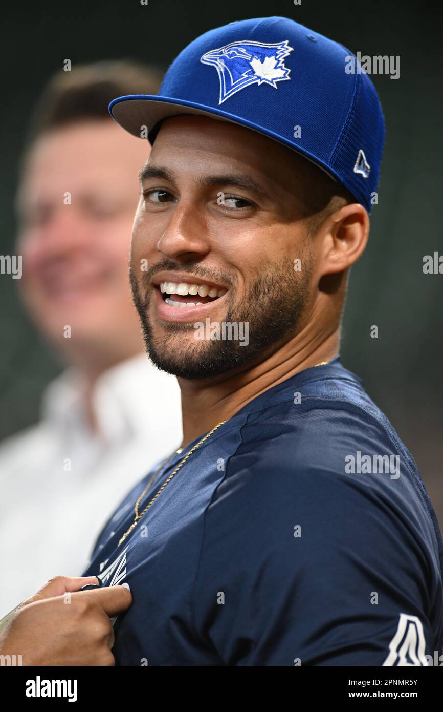 Toronto Blue Jays right fielder George Springer (4) before the MLB game ...