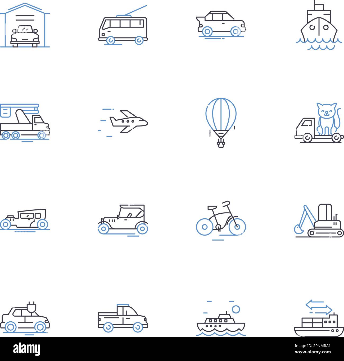 Transfer line icons collection. Movement, Switch, Relocation, Transport ...
