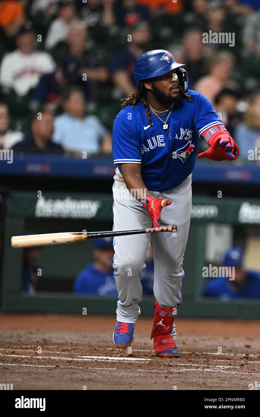 Toronto Blue Jays first baseman Vladimir Guerrero Jr. (27) crushes a ...