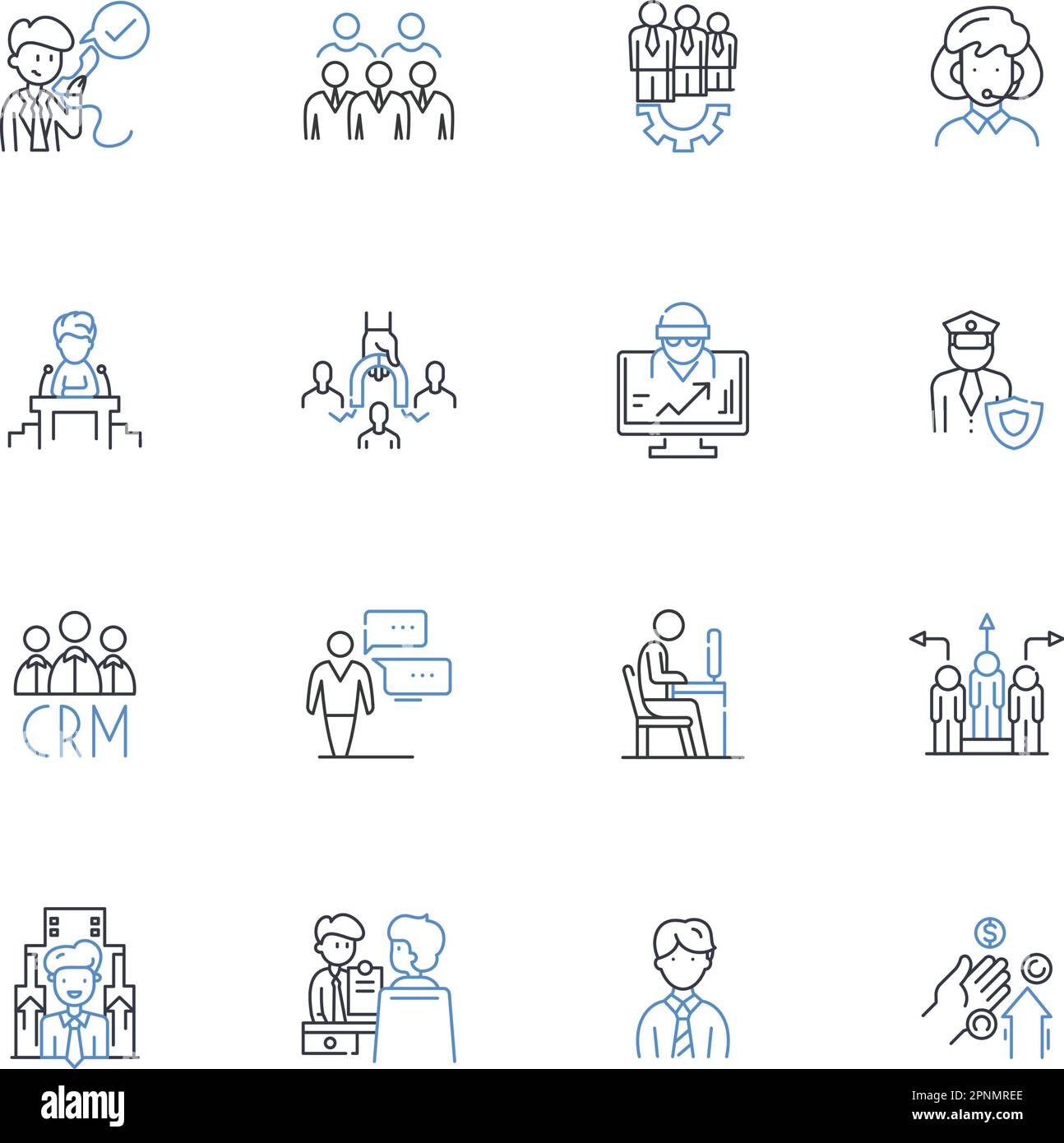 Personnel line icons collection. Recruitment, Hiring, Staffing ...