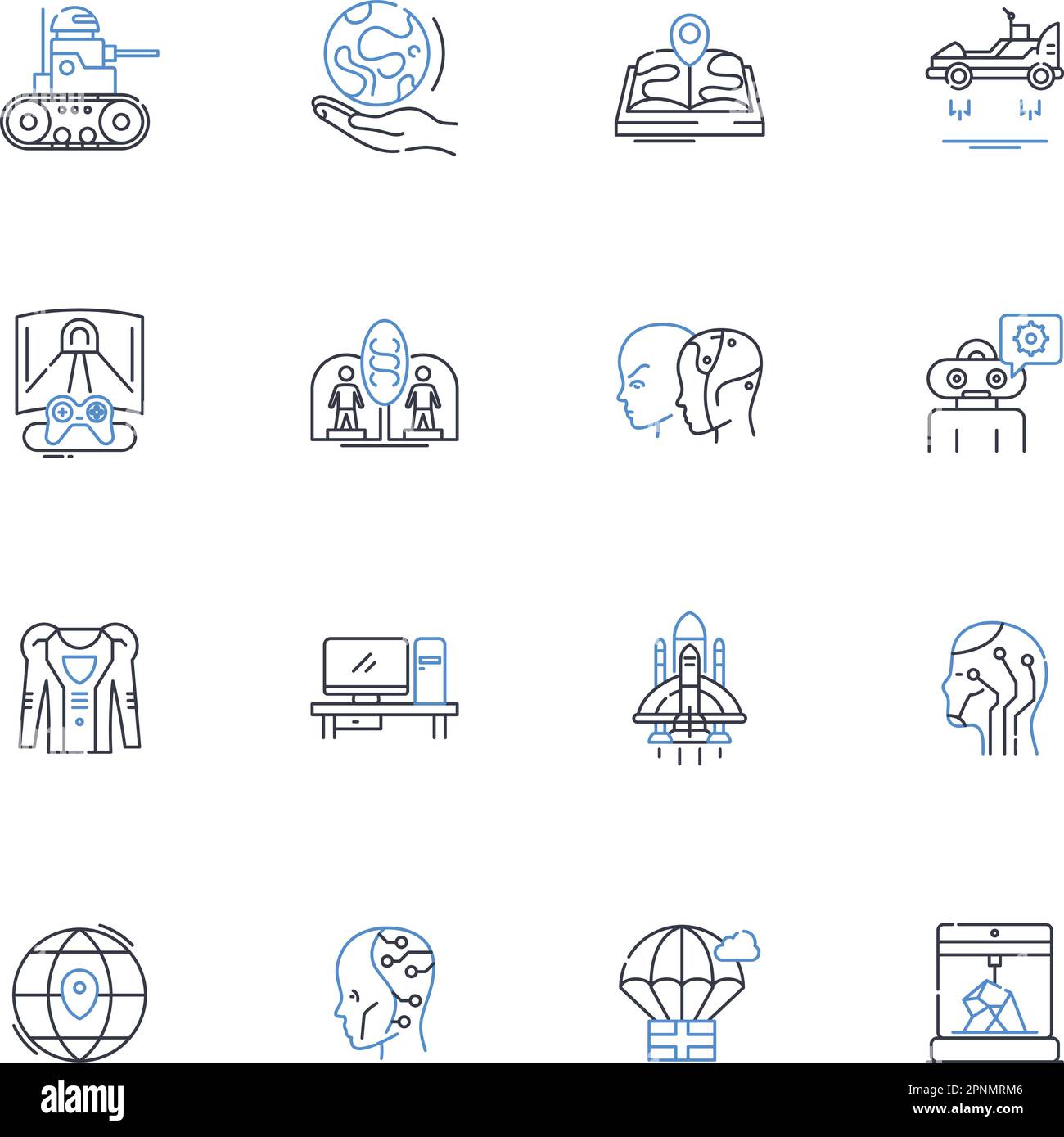 The years ahead line icons collection. Futuristic, Anticipation ...