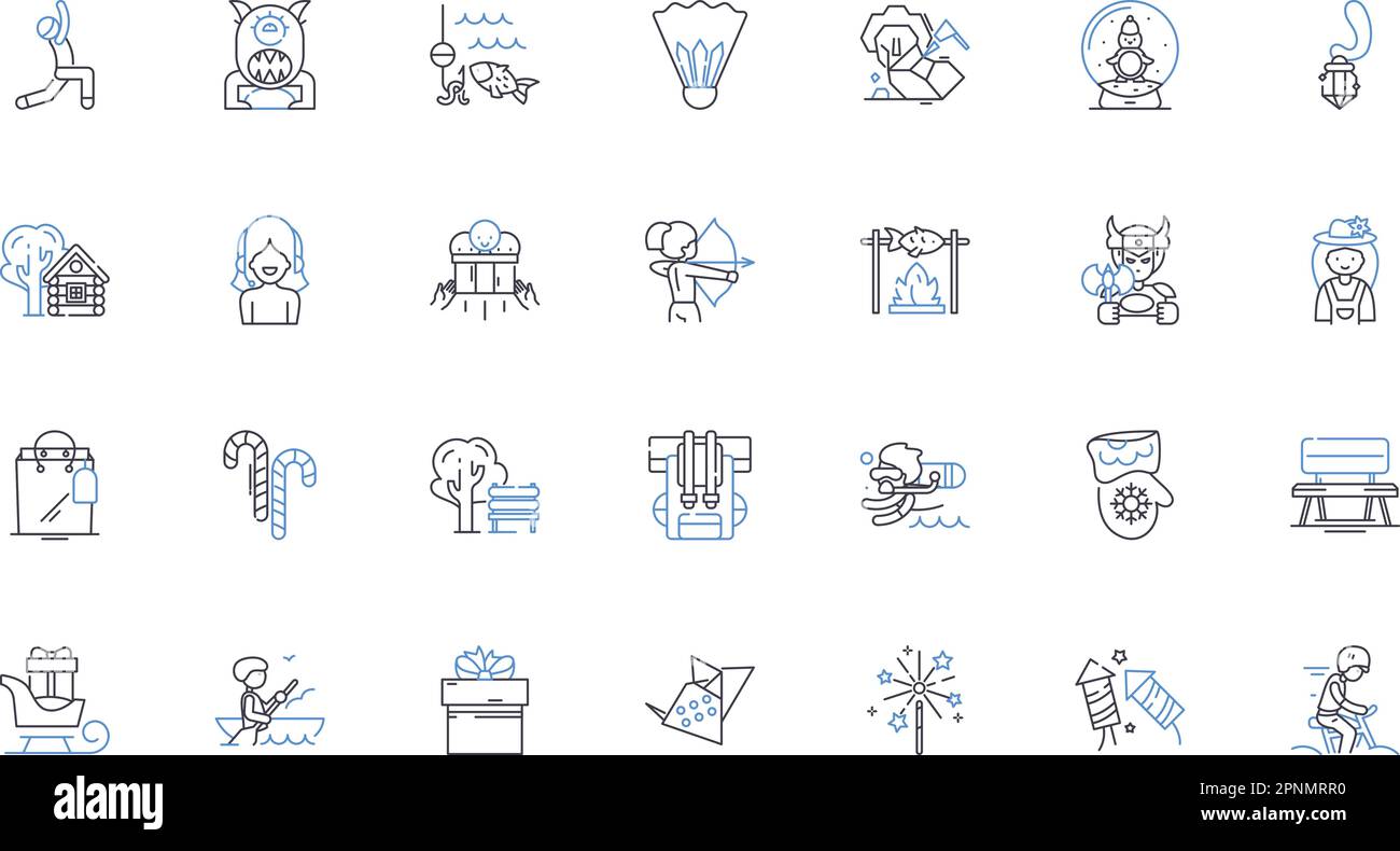 Generating line icons collection. Producing, Creating, Making ...