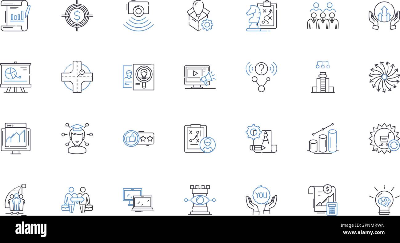Roadmap And Itinerary Line Icons Collection Plan Schedule Guide Destination Route Program
