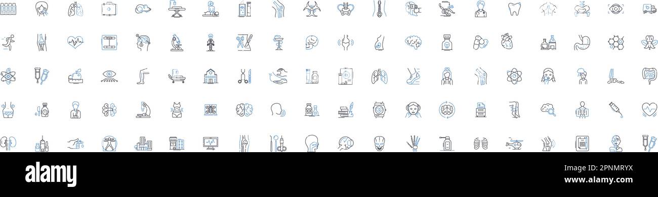 Hospital services line icons collection. Emergency, Admission, Surgery ...