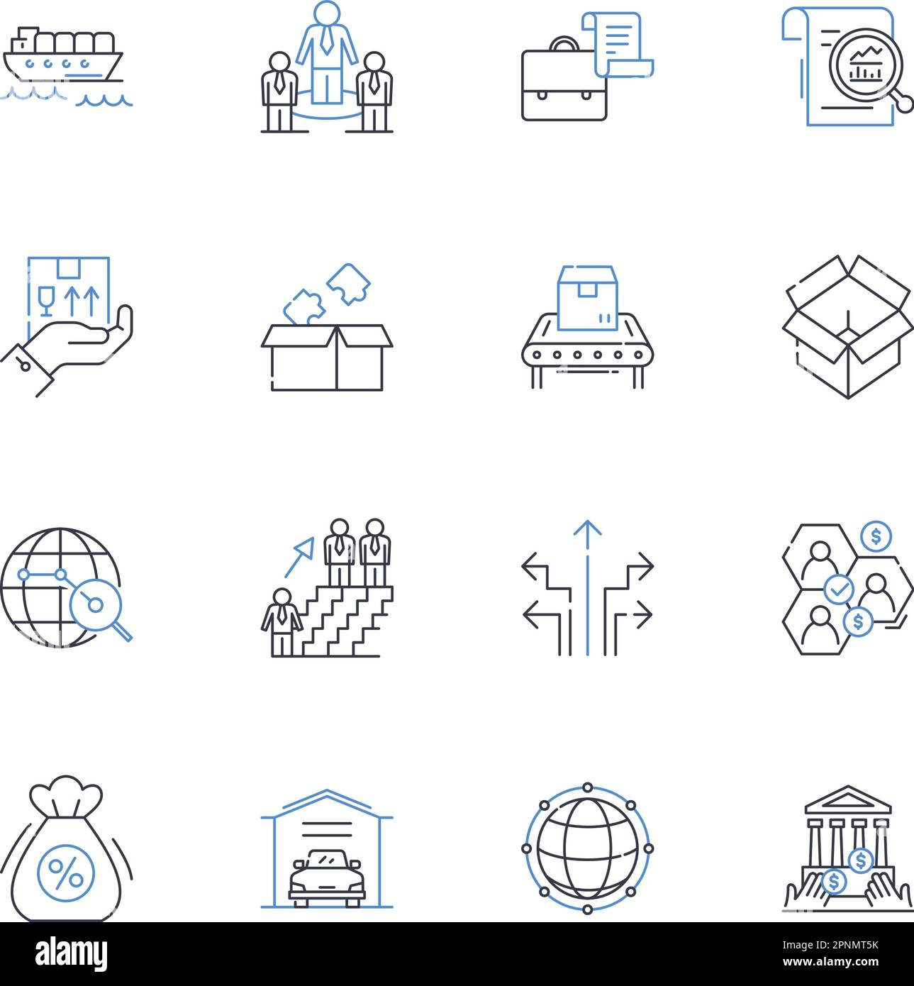 Actualization line icons collection. Growth, Potential, Self ...