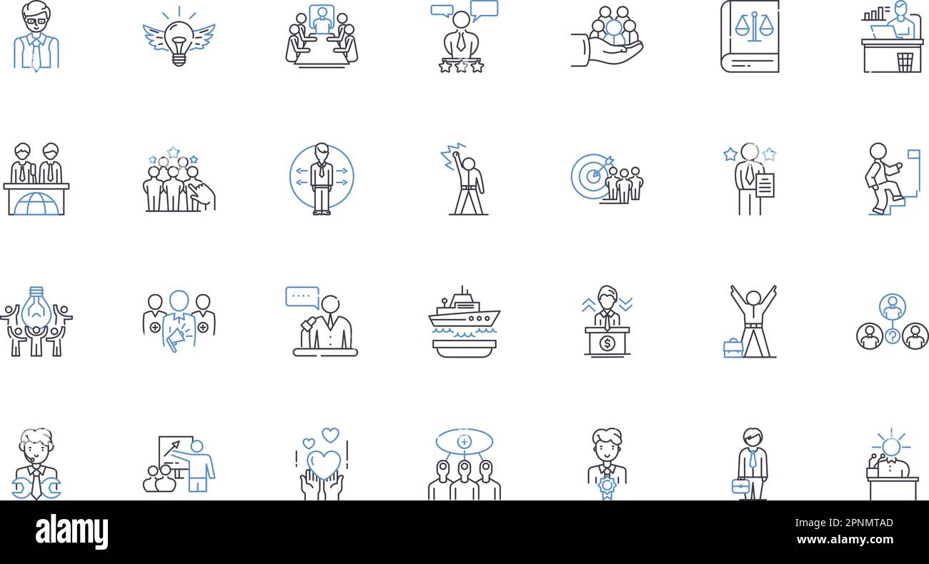 Control Line Icons Collection Mastery Authority Command Domination Influence Governance