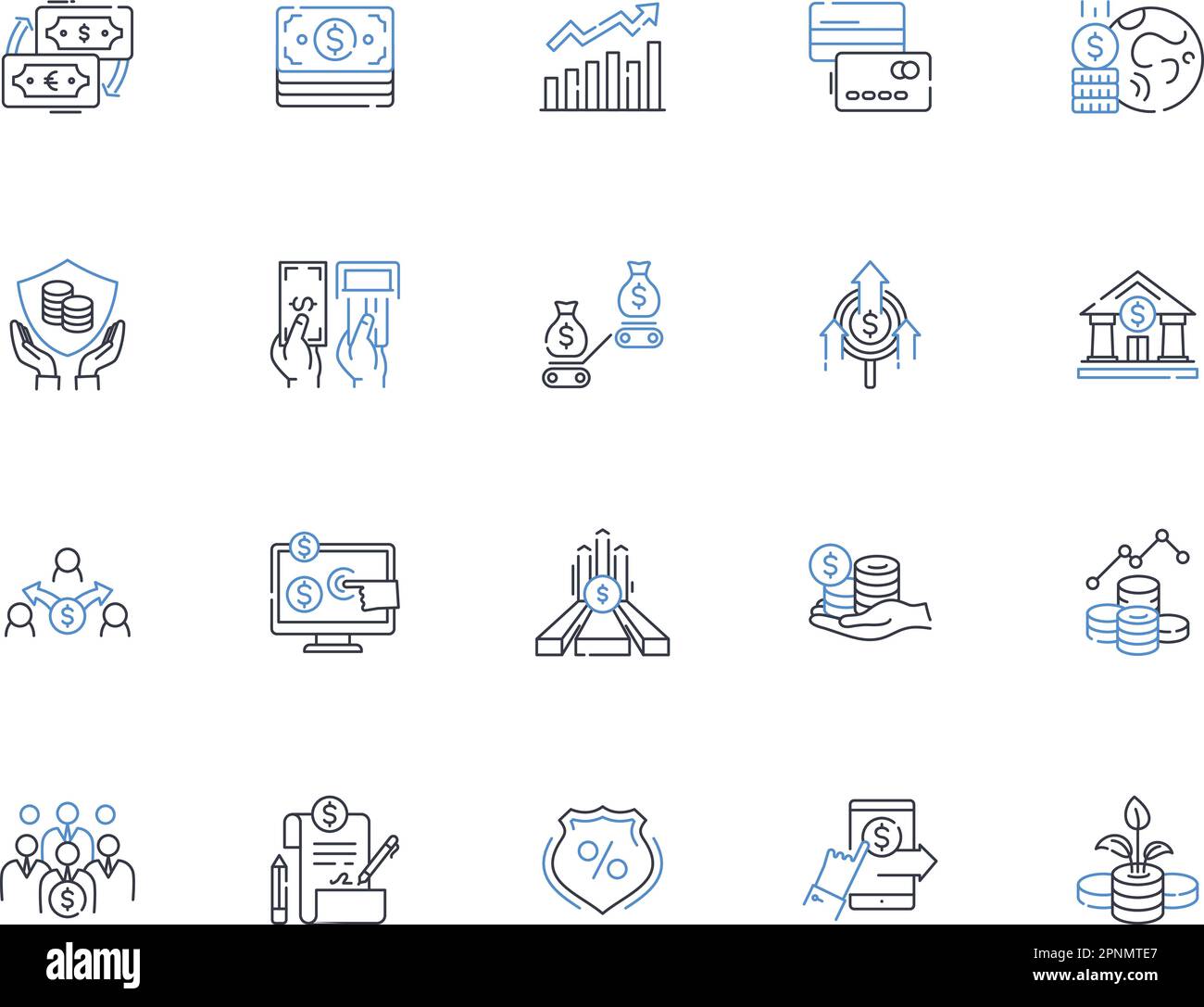My management line icons collection. Strategy, Leadership, Efficiency ...