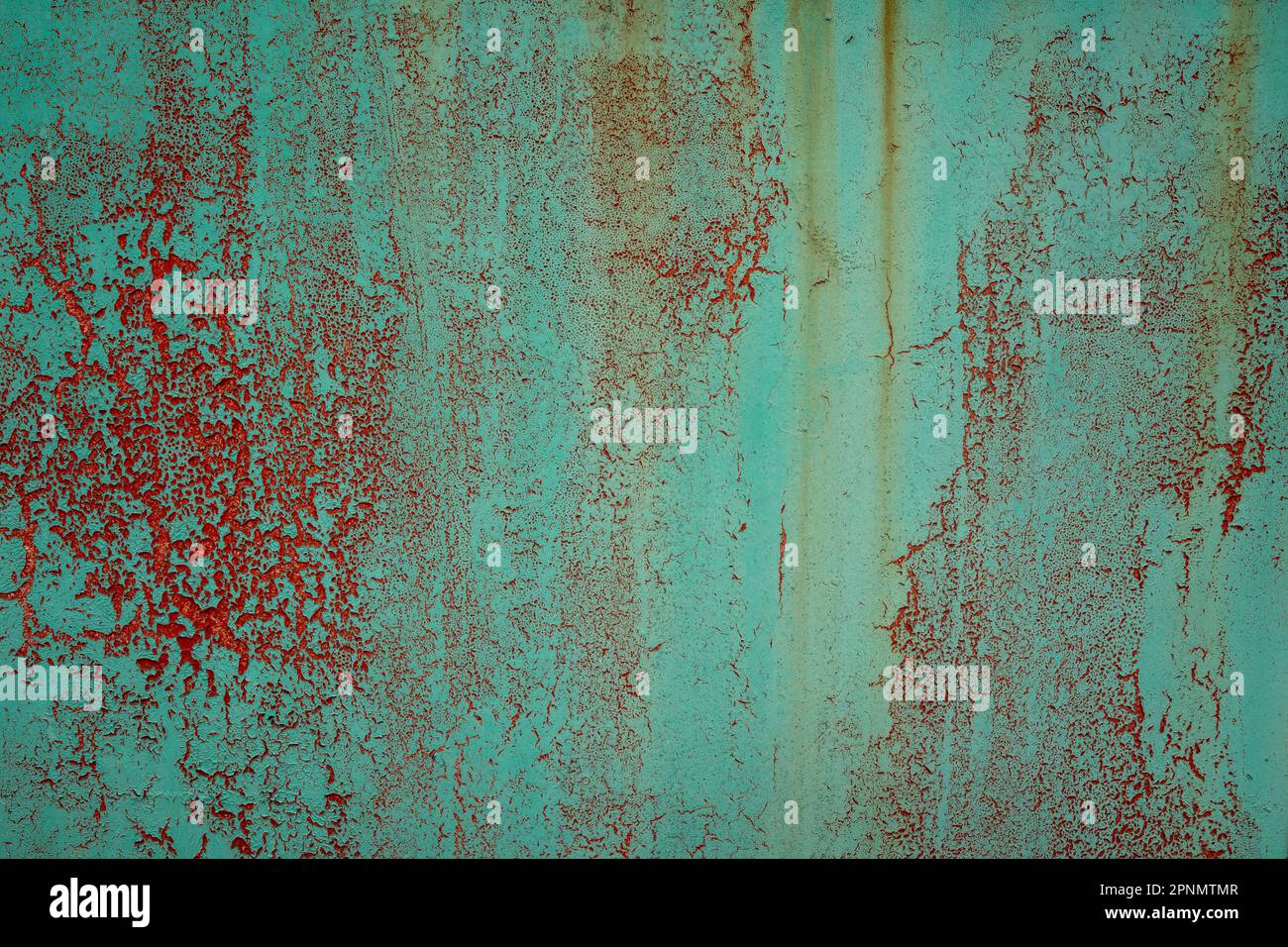 Texture of a red green rusty wall. A rough, grungy background of a ...