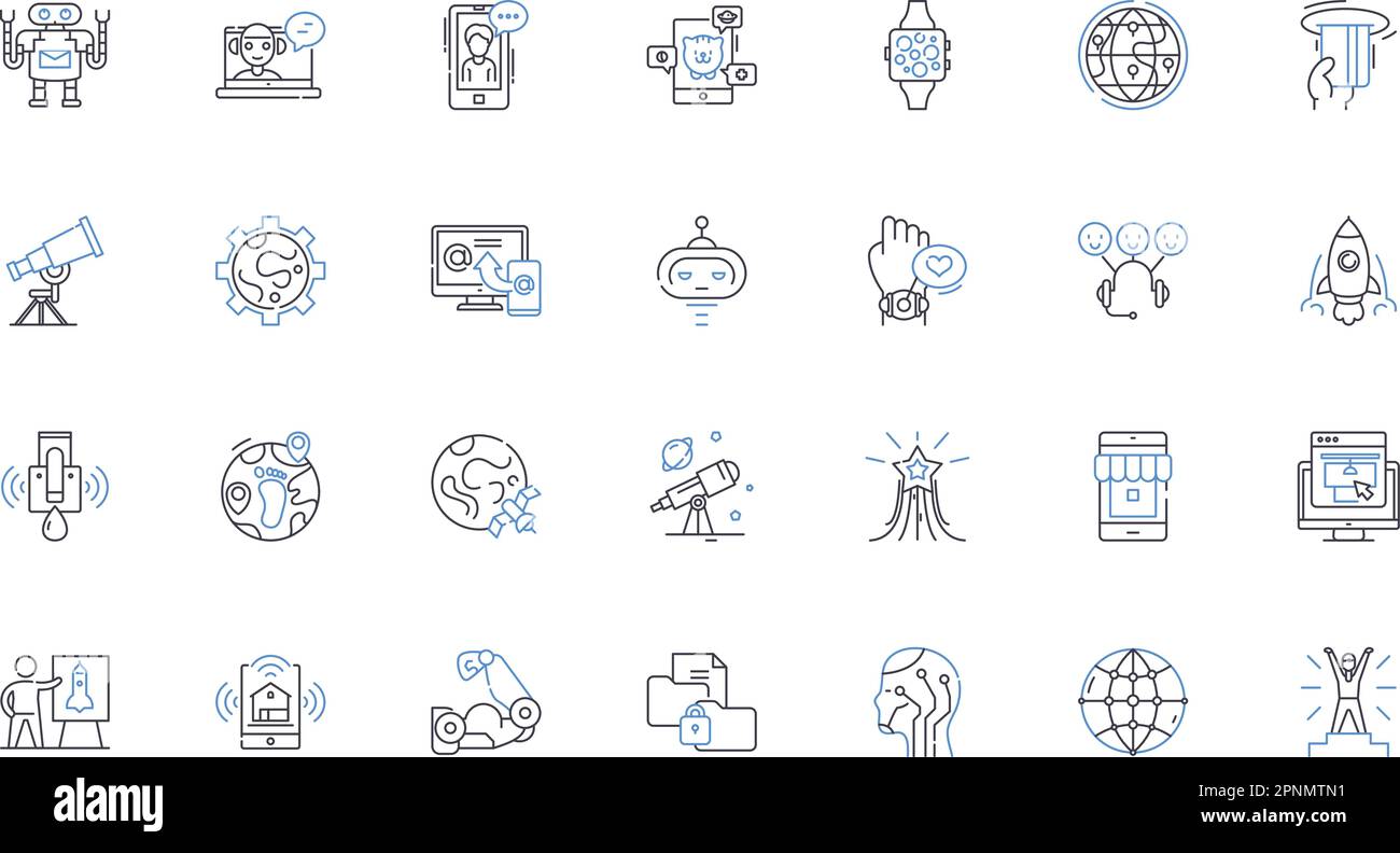 Business management line icons collection. Strategy, Leadership ...