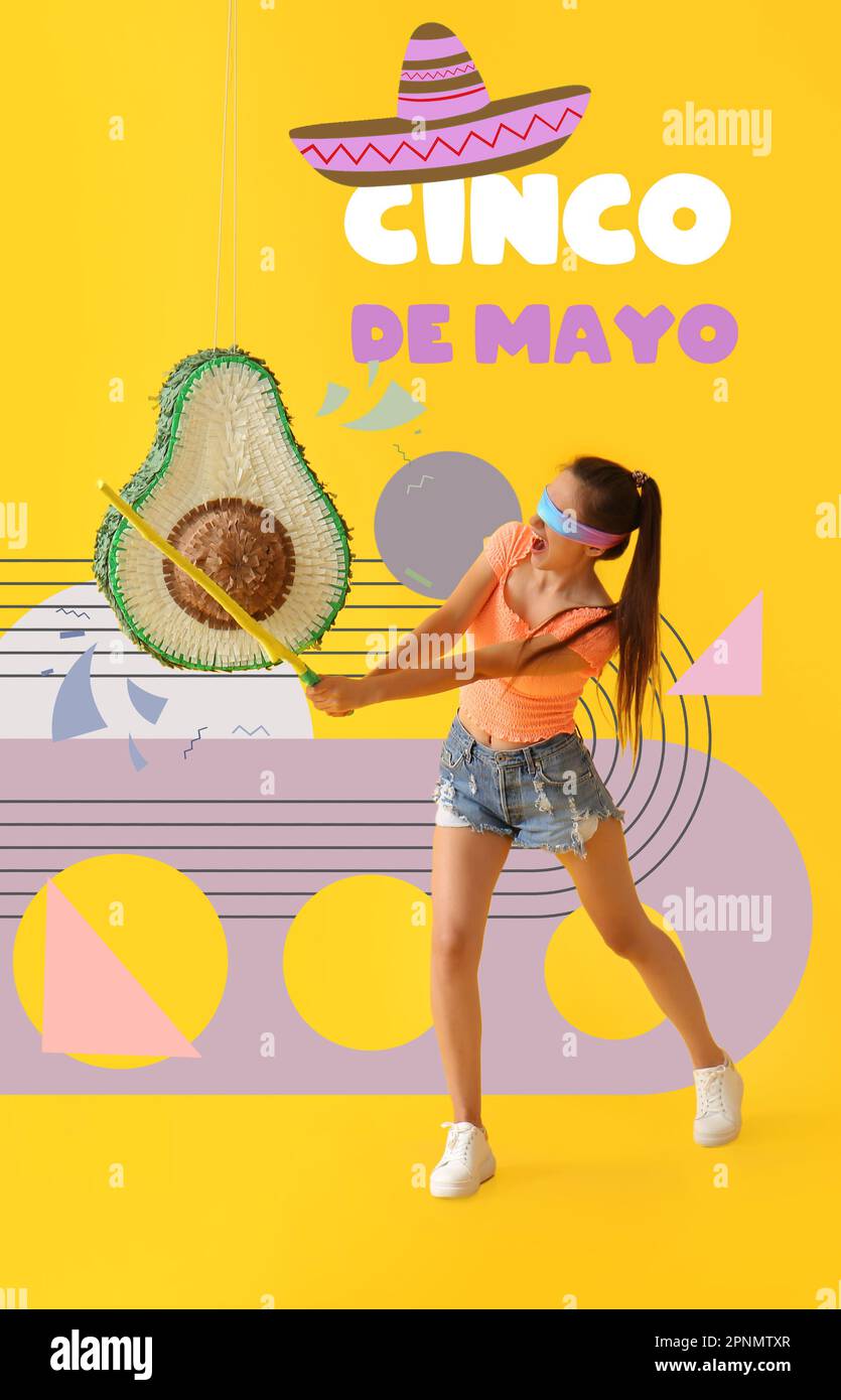 Banner for Cinco De Mayo (Spanish for Fifth of May) with woman and ...