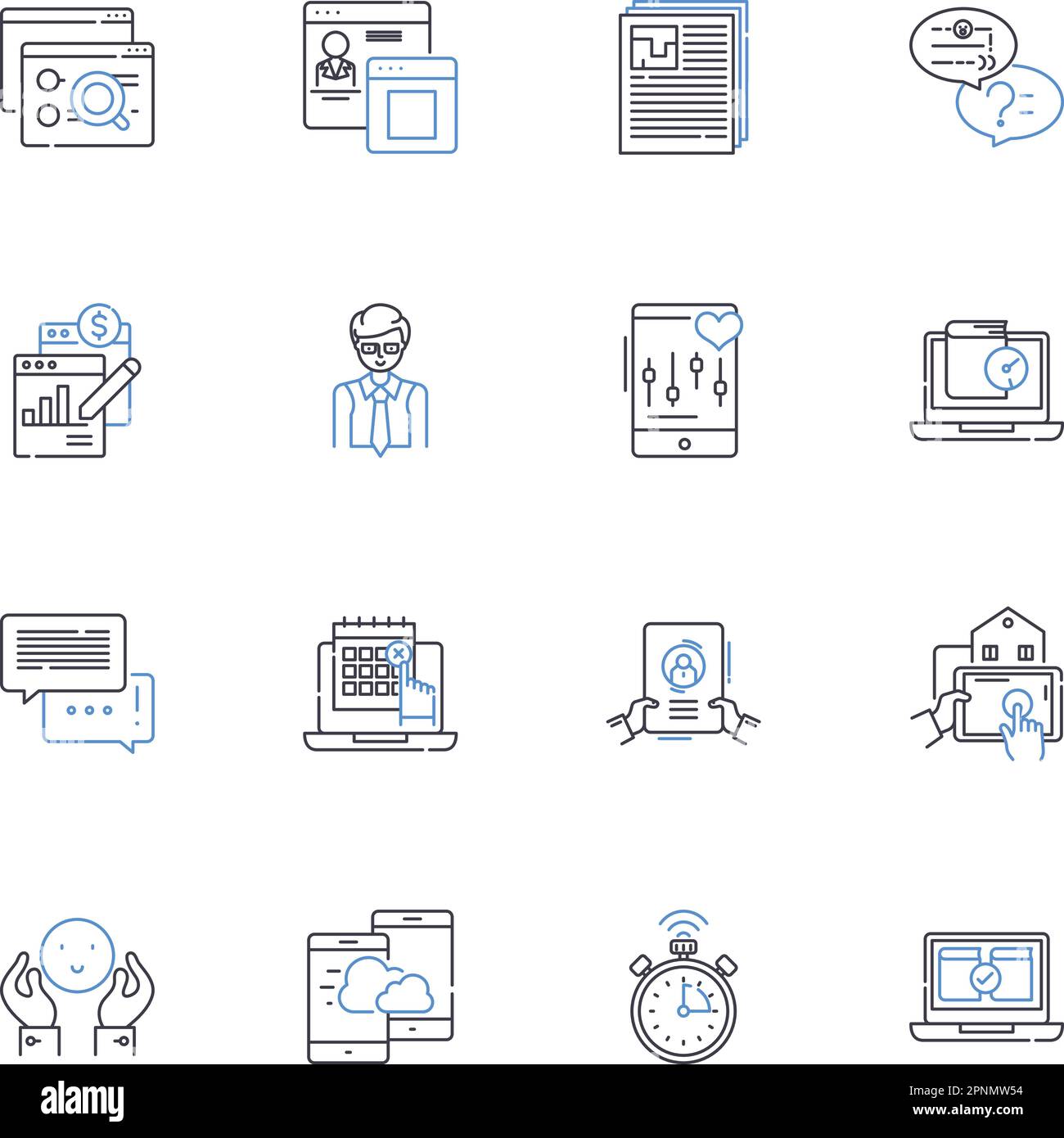 Governance line icons collection. Authority, Accountability ...