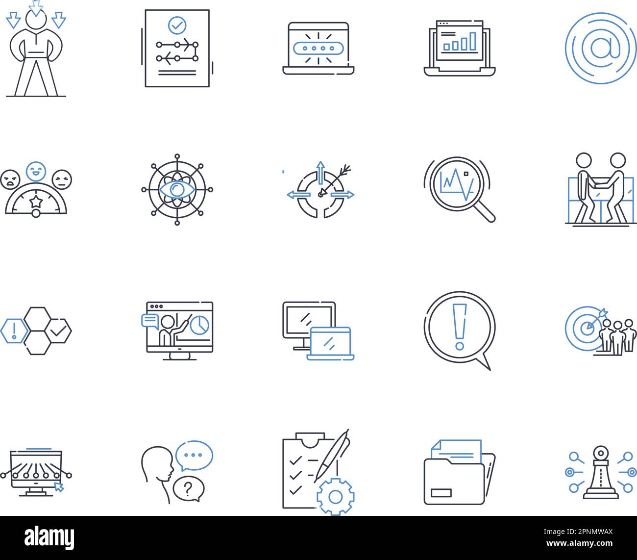 Professional associations line icons collection. Nerking, Career ...