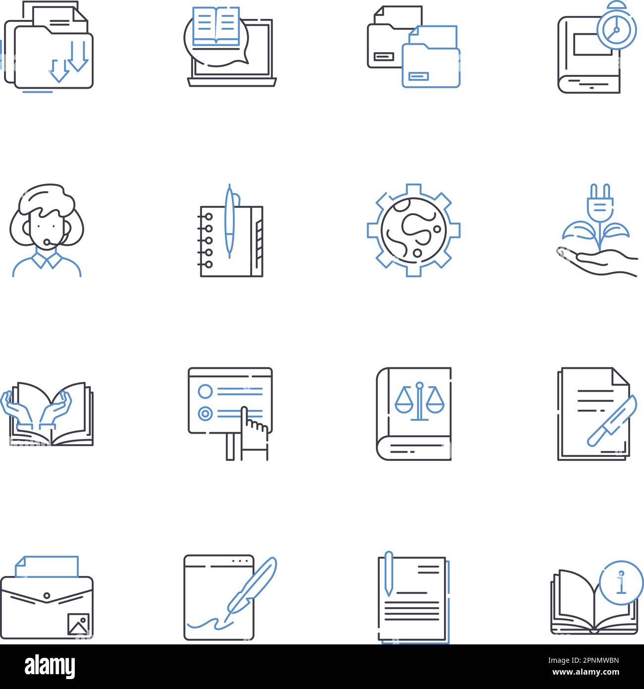 Graphic design line icons collection. Composition, Typography, Contrast ...