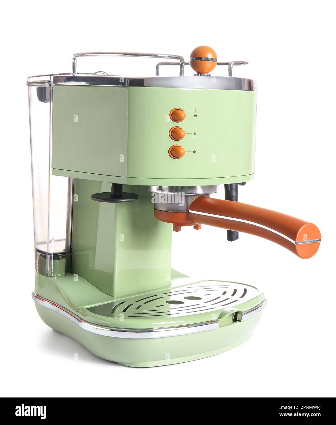 Modern coffee machine isolated on white background Stock Photo - Alamy