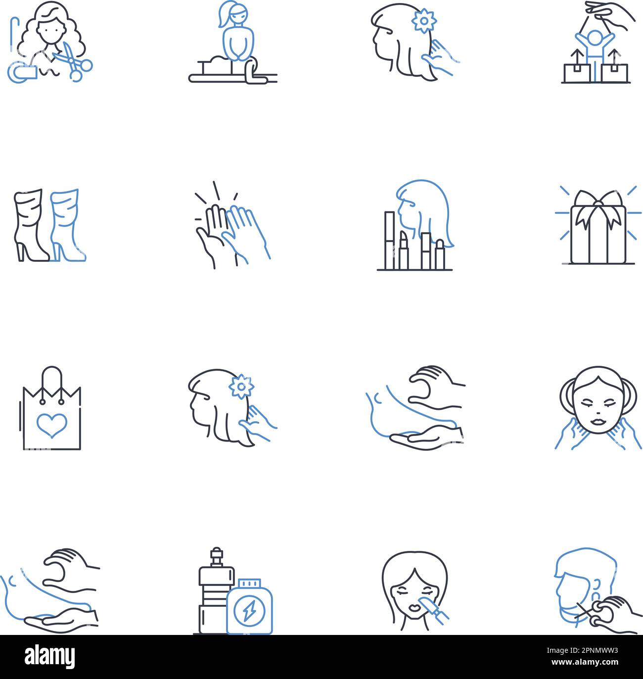 Spa retreat line icons collection. Relaxation, Tranquility, Pampering, Renewal, Serenity ...