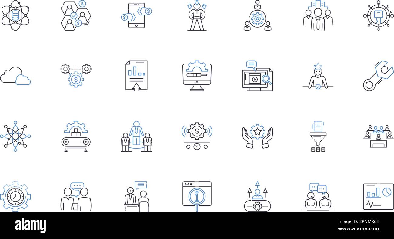 Nerking Line Icons Collection Nerking Connectivity Growth