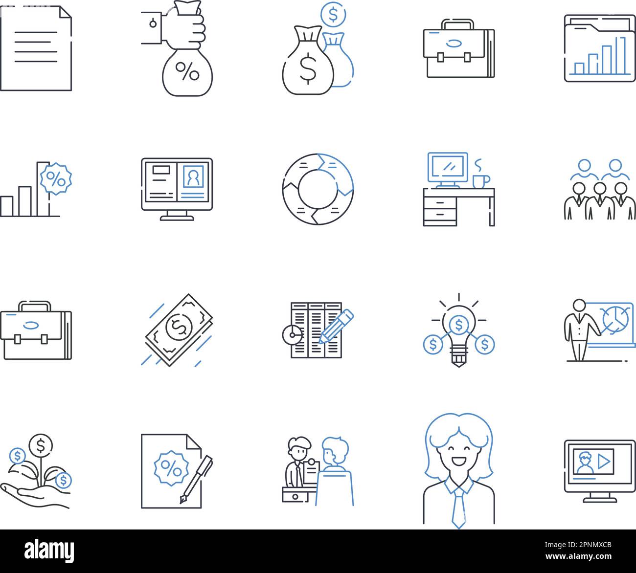 Real estate funds line icons collection. Portfolio, Yield, Equity ...