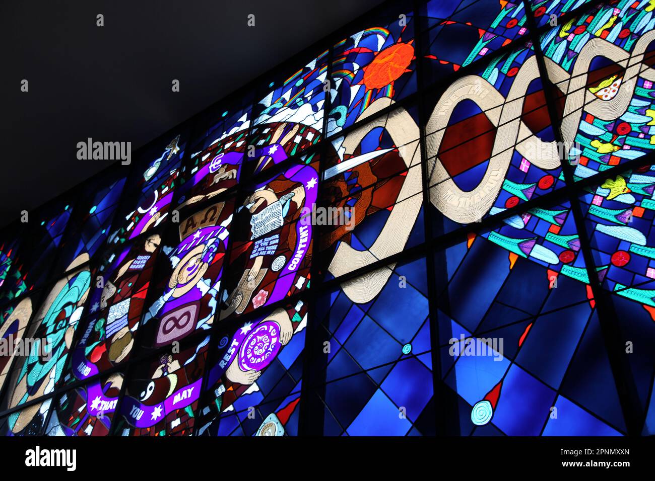 Anglican Chapel Stained Glass Window Stock Photo - Alamy
