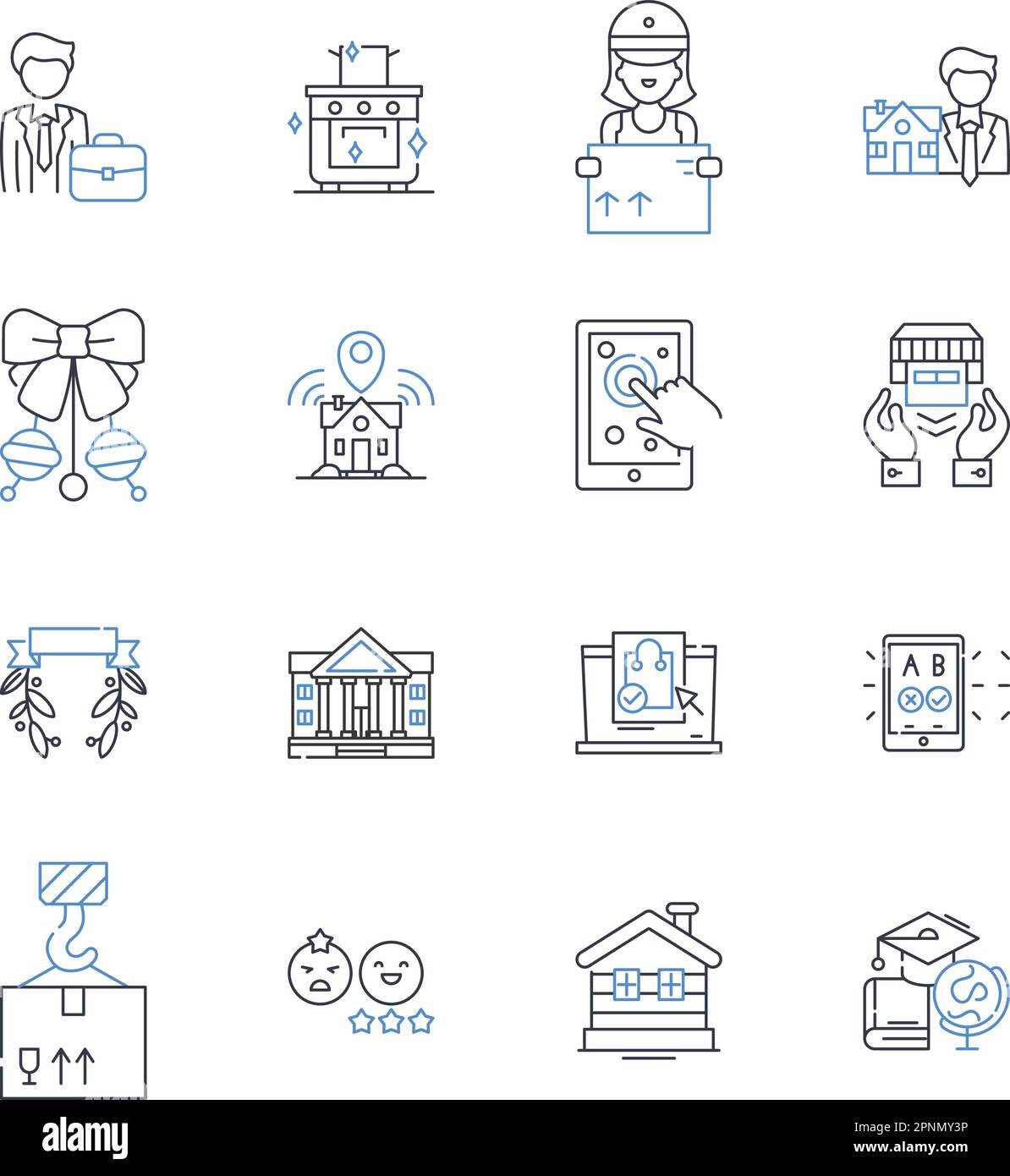 Citywide parcel delivery line icons collection. Logistics, Dispatch ...
