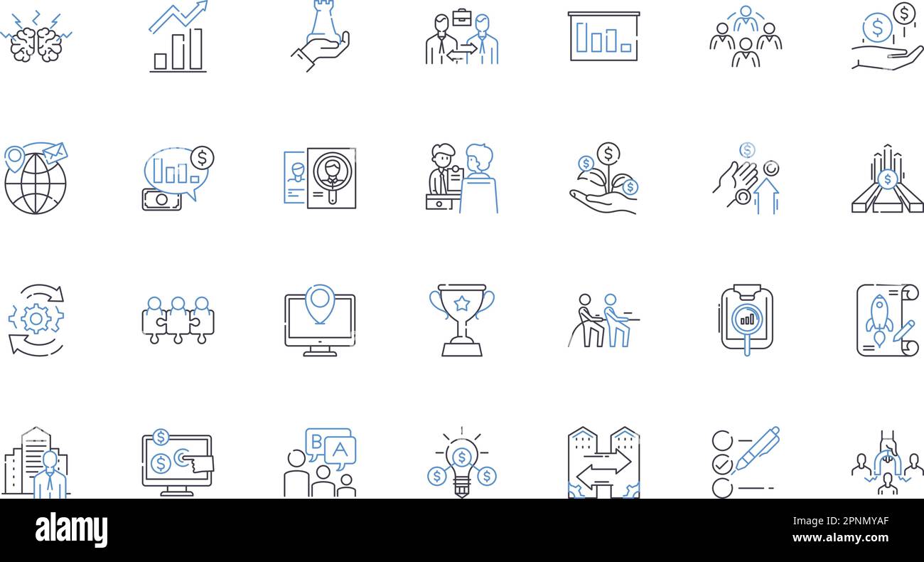 Brand Awareness Line Icons Collection Recognition Exposure Perception Presence Familiarity