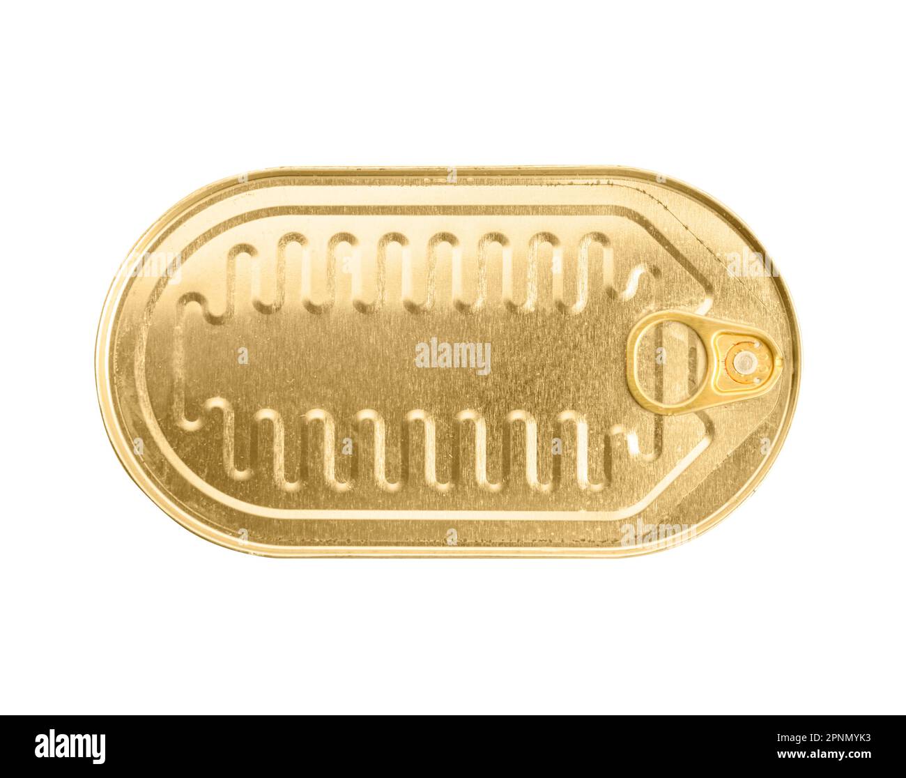 Tin can with fish isolated on white background Stock Photo - Alamy