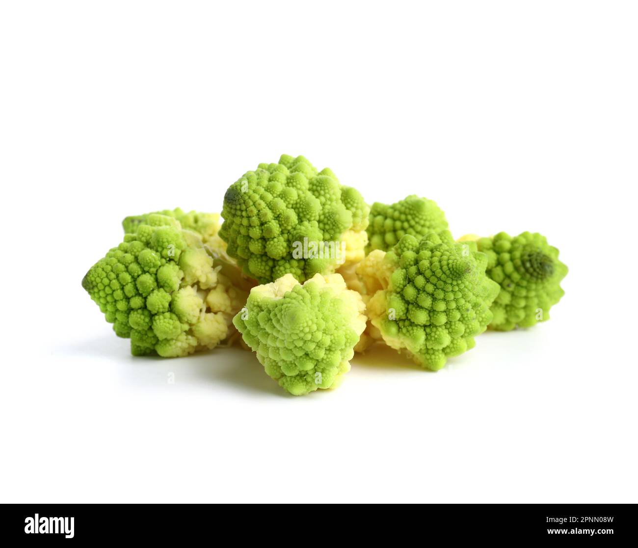 Baby romanesco cabbage on white background Stock Photo - Alamy