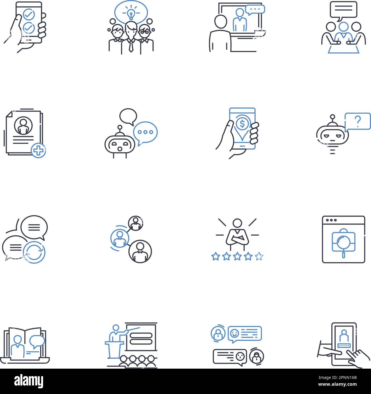 Exchanging news line icons collection. Communication, Information ...