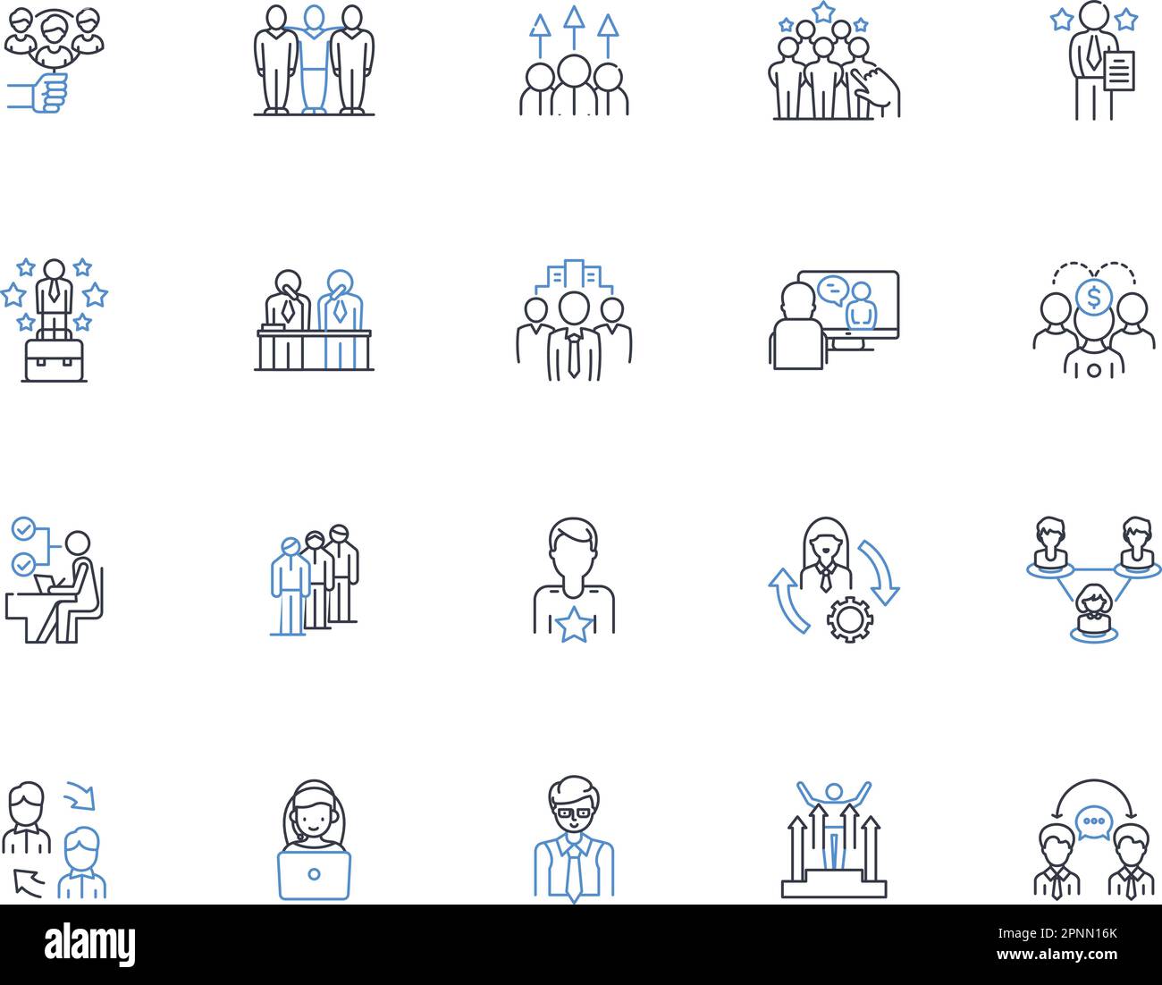 Company guidance line icons collection. Strategy, Direction, Goals ...