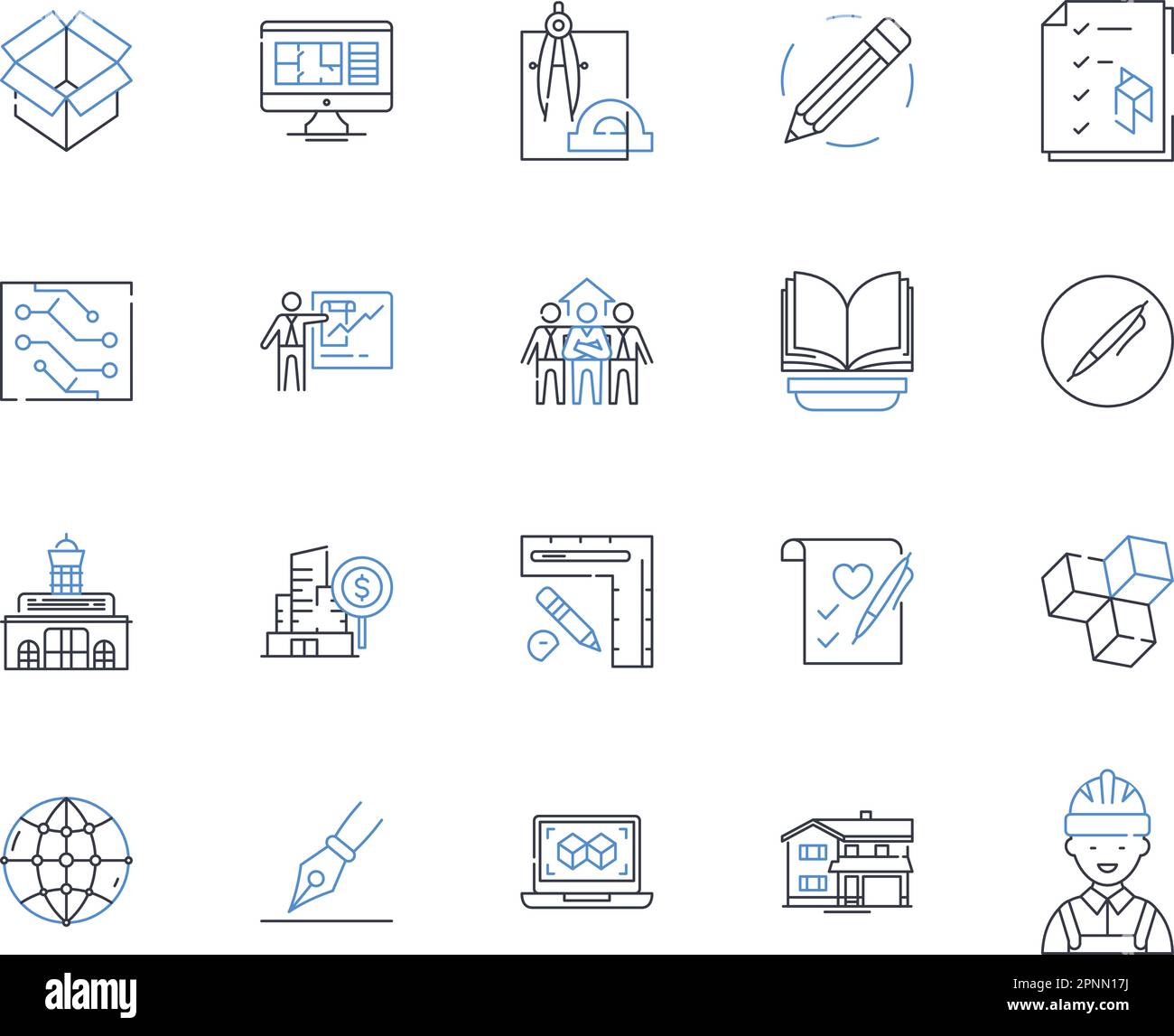 Joint venture line icons collection. Collaboration, Partnership ...