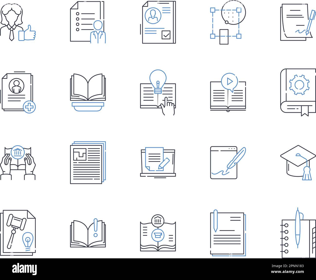 Nature trails line icons collection. Scenic, Serene, Majestic, Peaceful ...