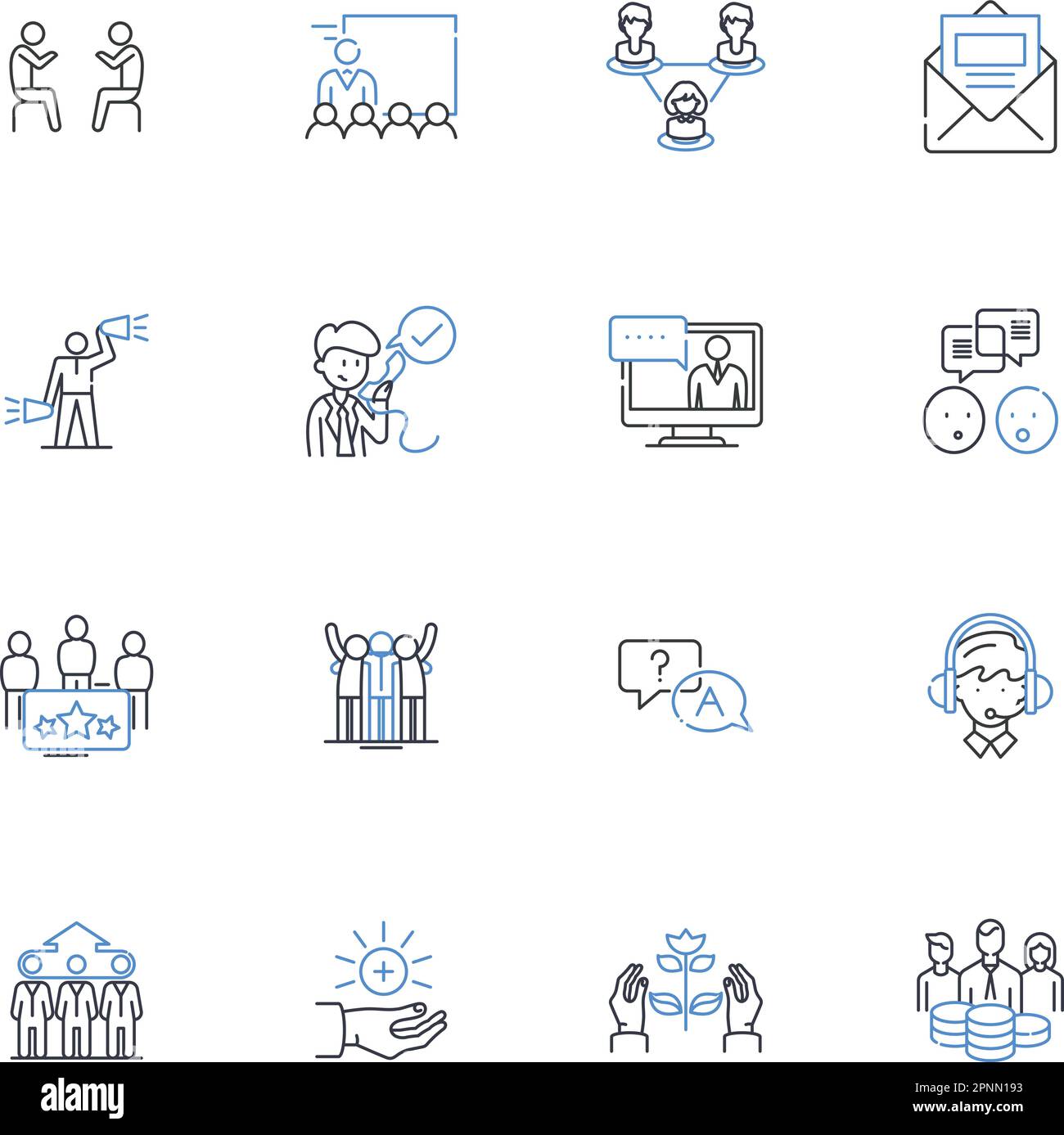 Hi-tech assistance line icons collection. Automation, Innovation ...