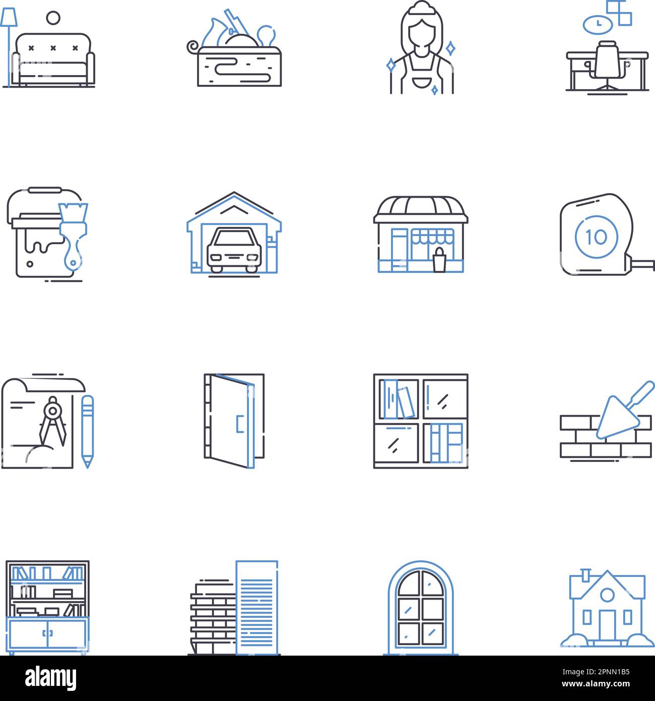 Home-made line icons collection. Delicious, Authentic, Fresh, Natural ...