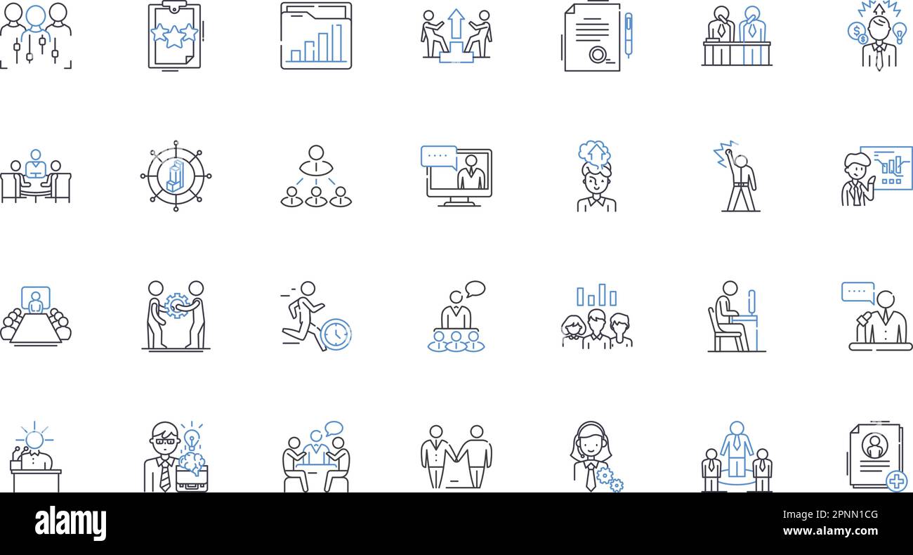 Paper goods line icons collection. Statiry, Cards, Envelopes, Notepads ...