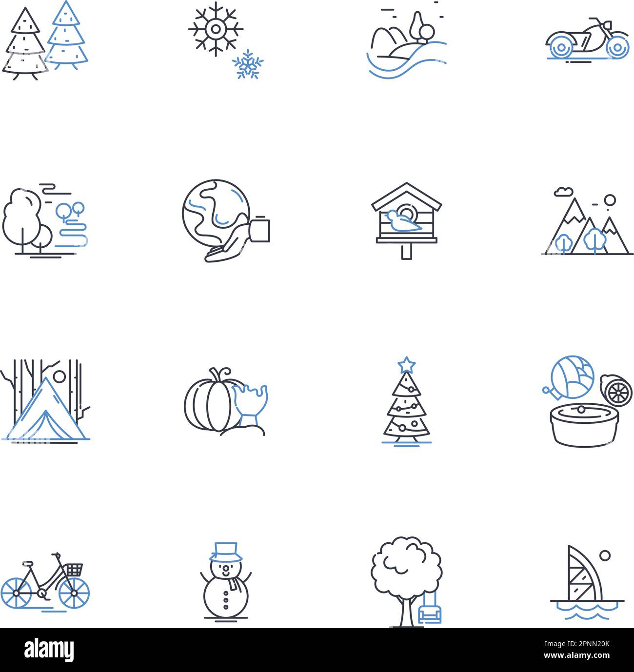 Earth system line icons collection. Atmosphere, Biosphere, Geosphere, Hydrosphere, Climate ...