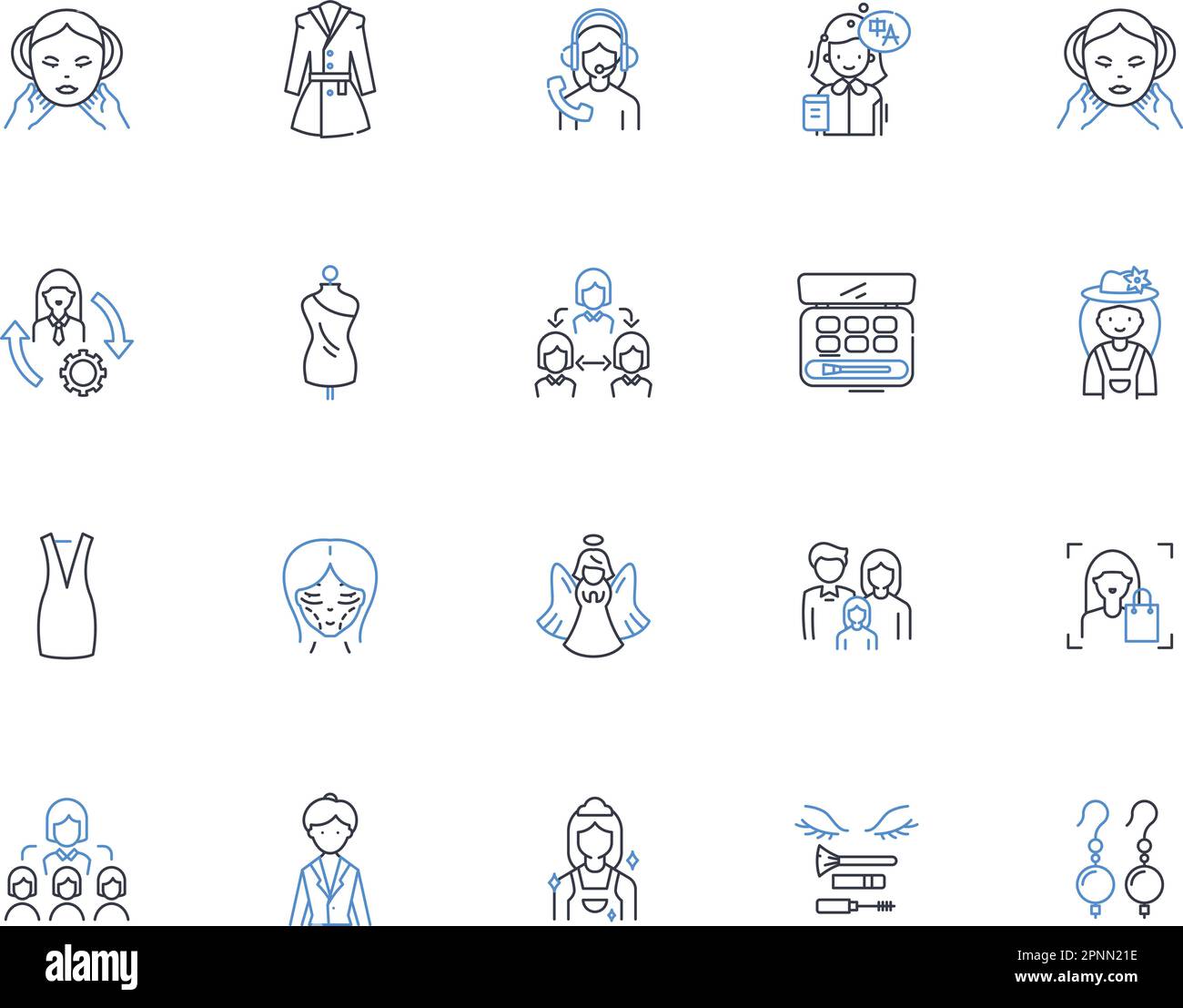 Niece line icons collection. Love, Family, Joy, Happiness, Adventure ...