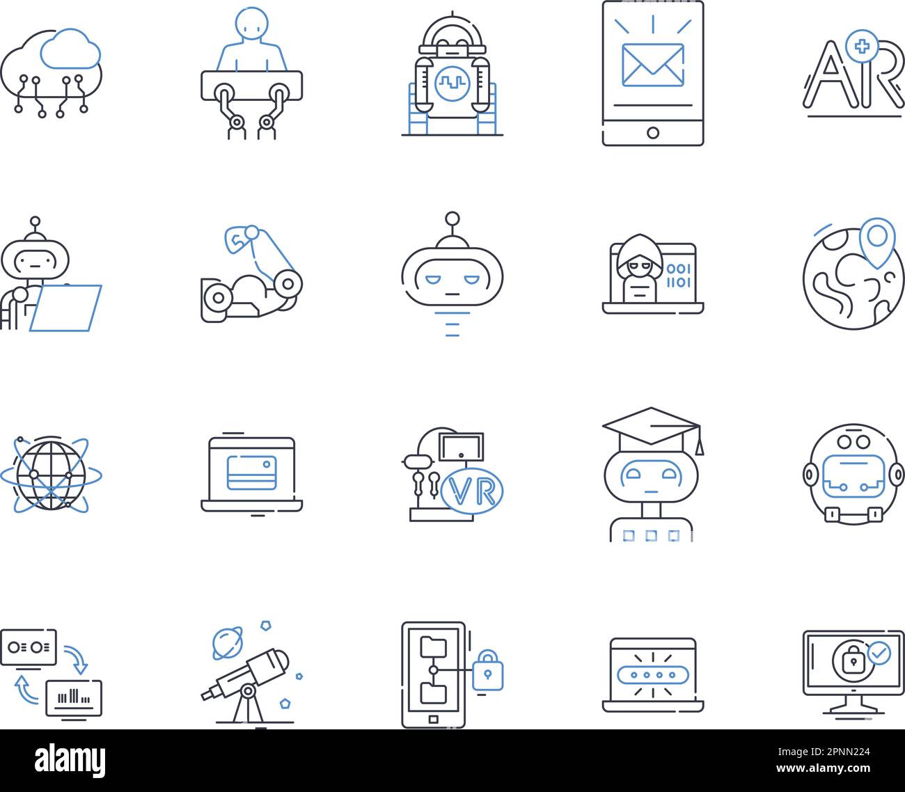 Smart System Line Icons Collection Automation Integration