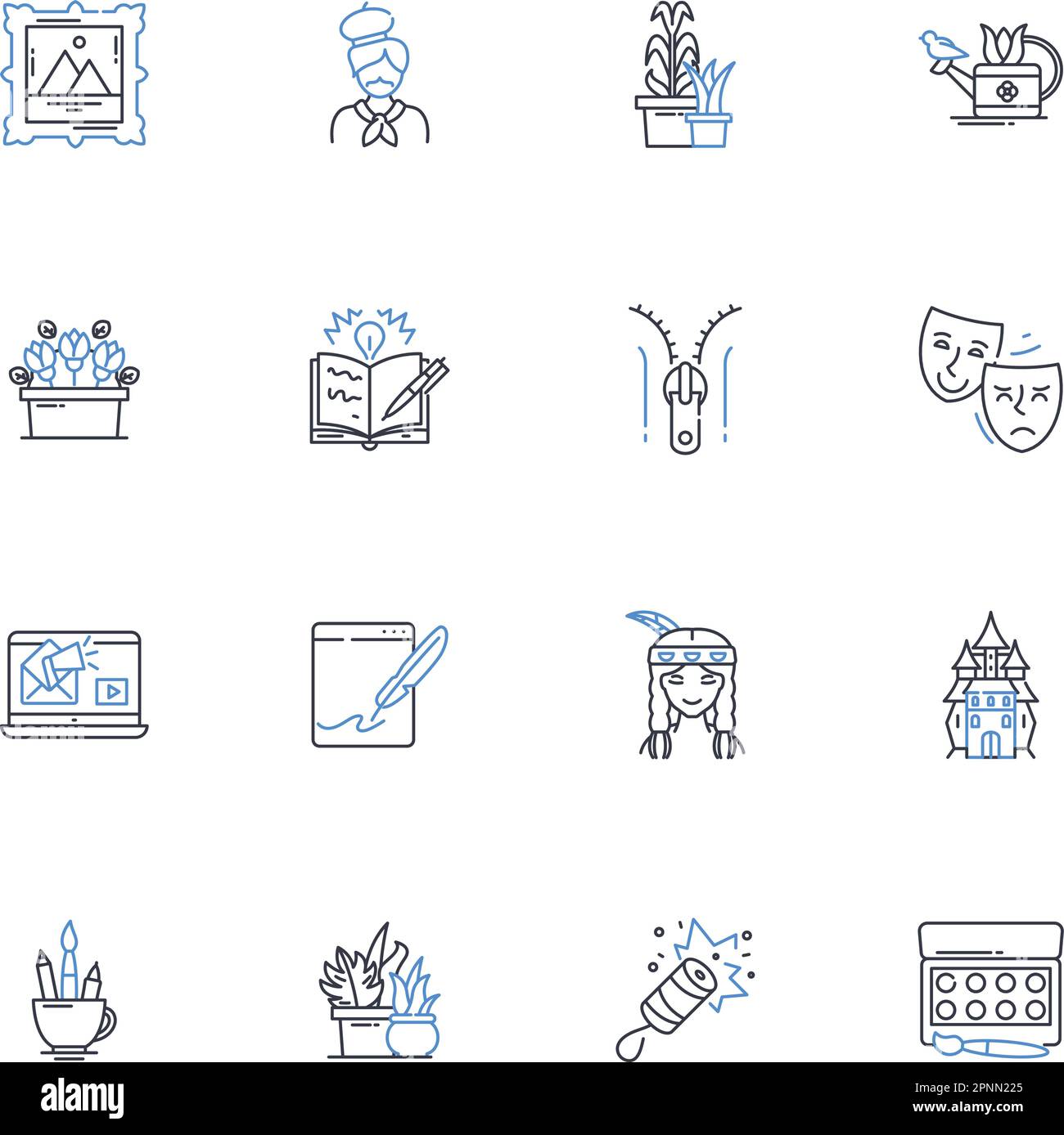 Original thought line icons collection. Creativity, Imagination ...